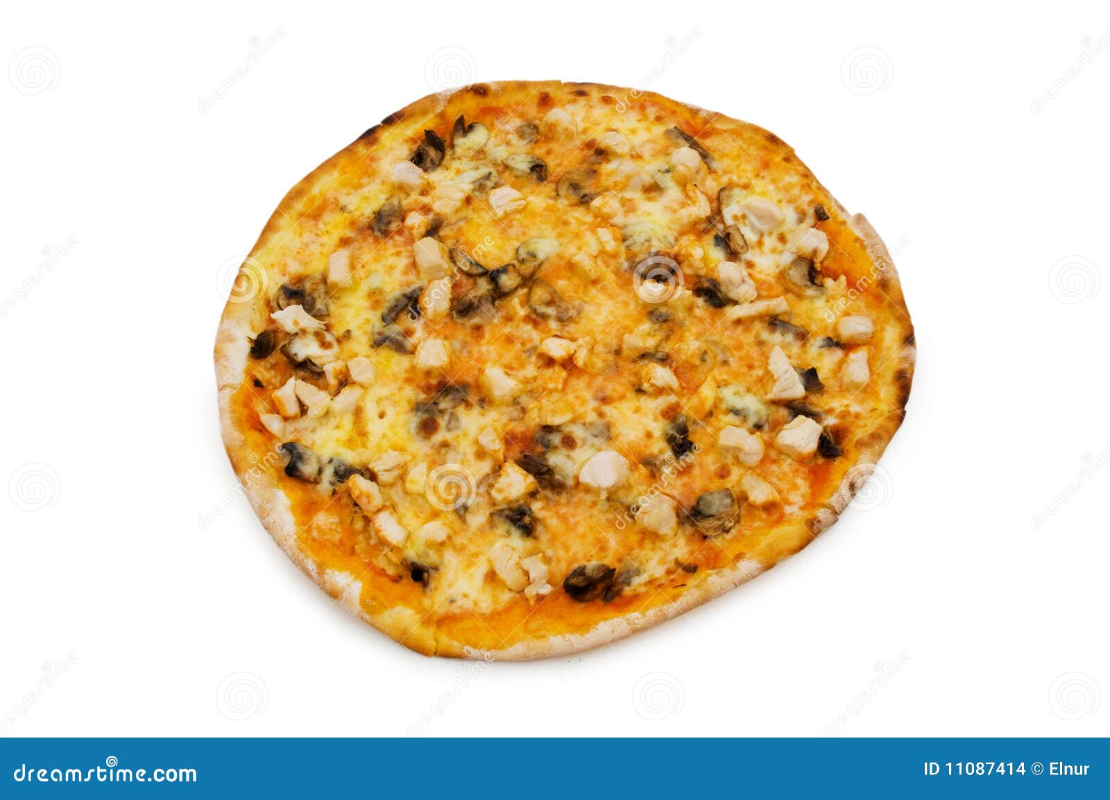 Pizza redonda aislada foto de archivo. Imagen de cocina - 11087414