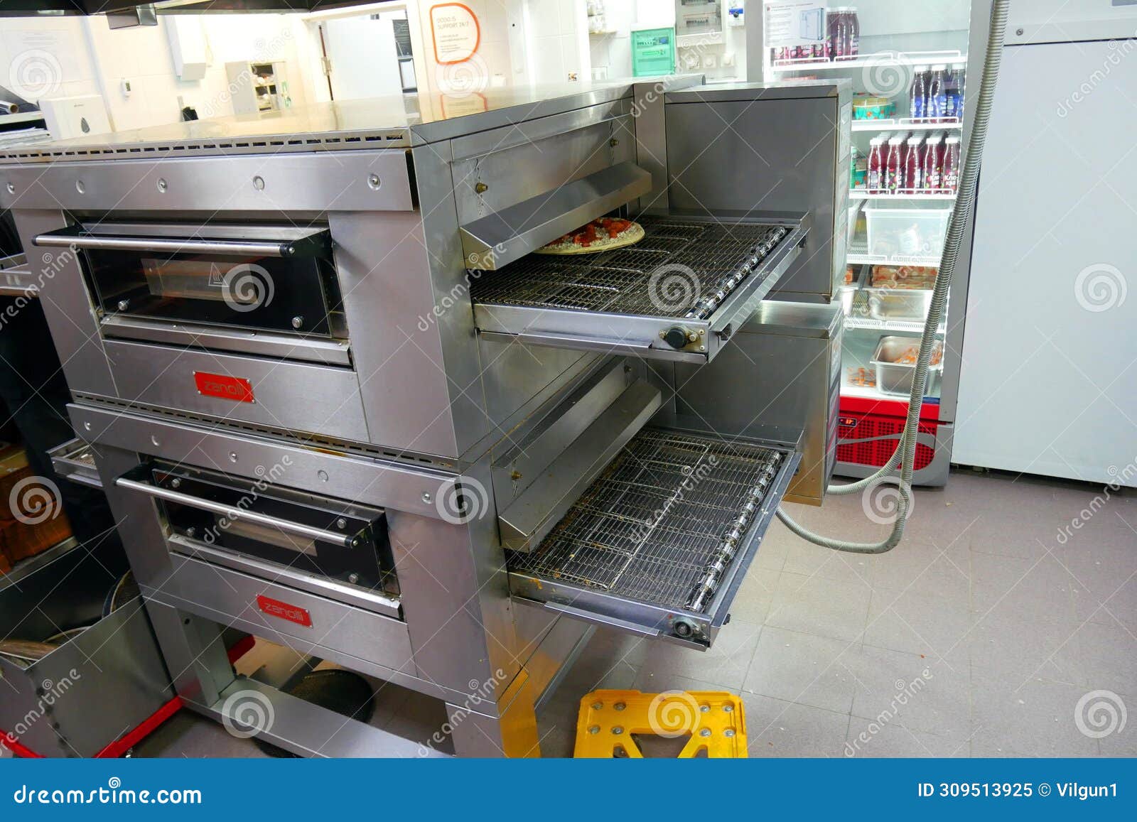 Pizza Restaurant. the Interior of the Pizzeria Inside the Kitchen ...