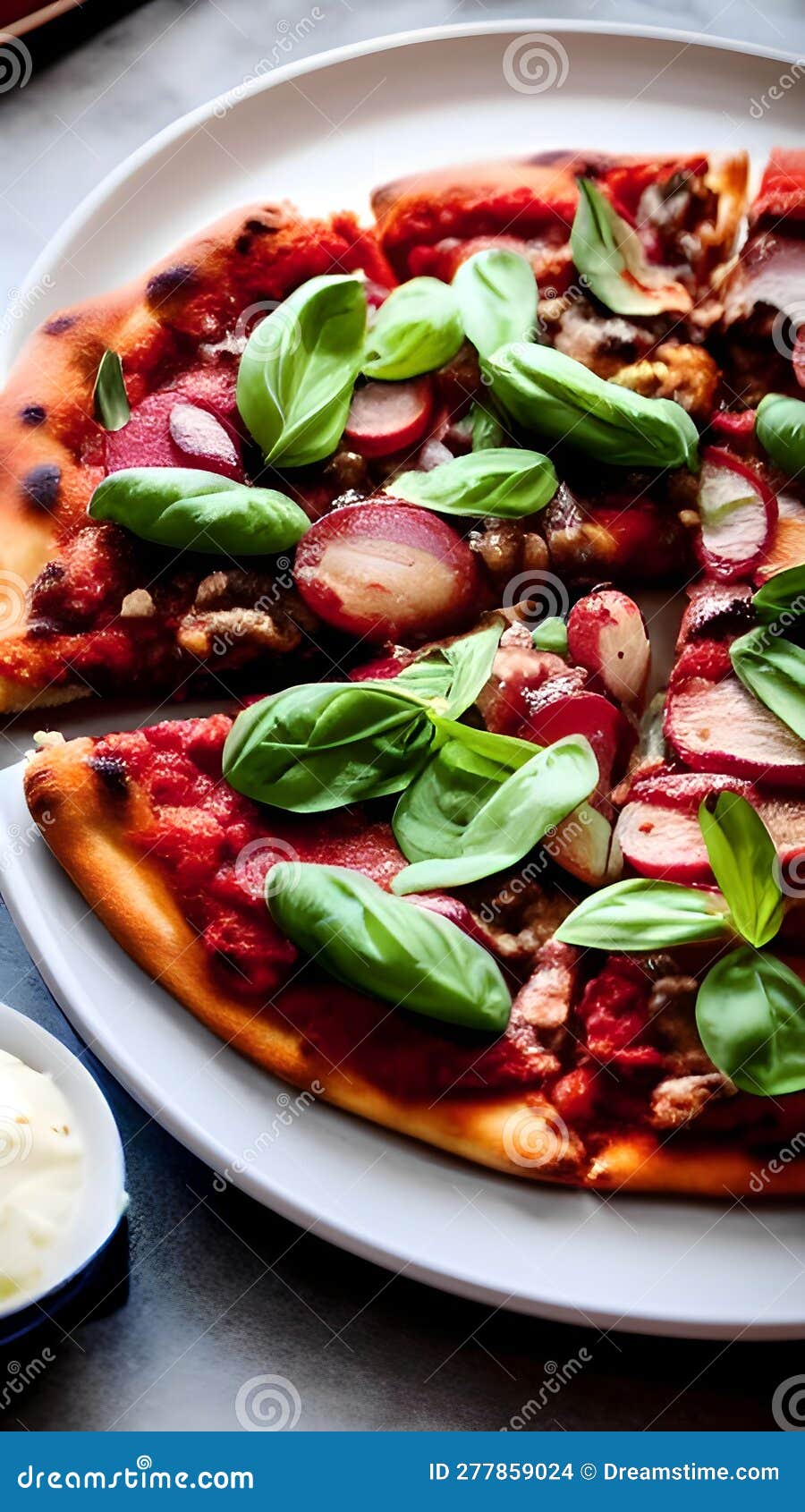 Pizza Restaurant Personal Pizza Food Meal Stock Illustration ...