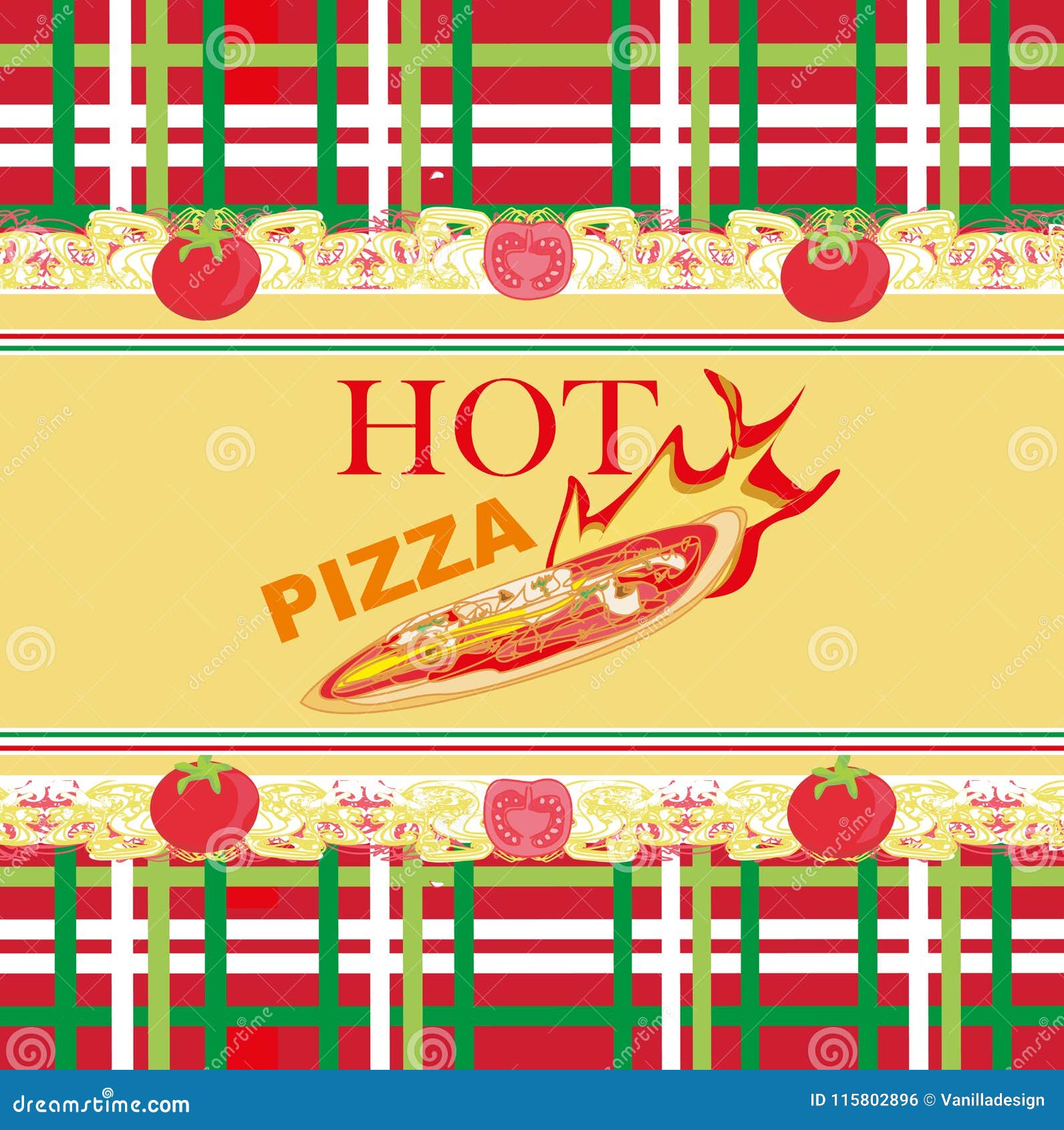 Pizza Retro Design Template Stock Vector - Illustration of editable ...