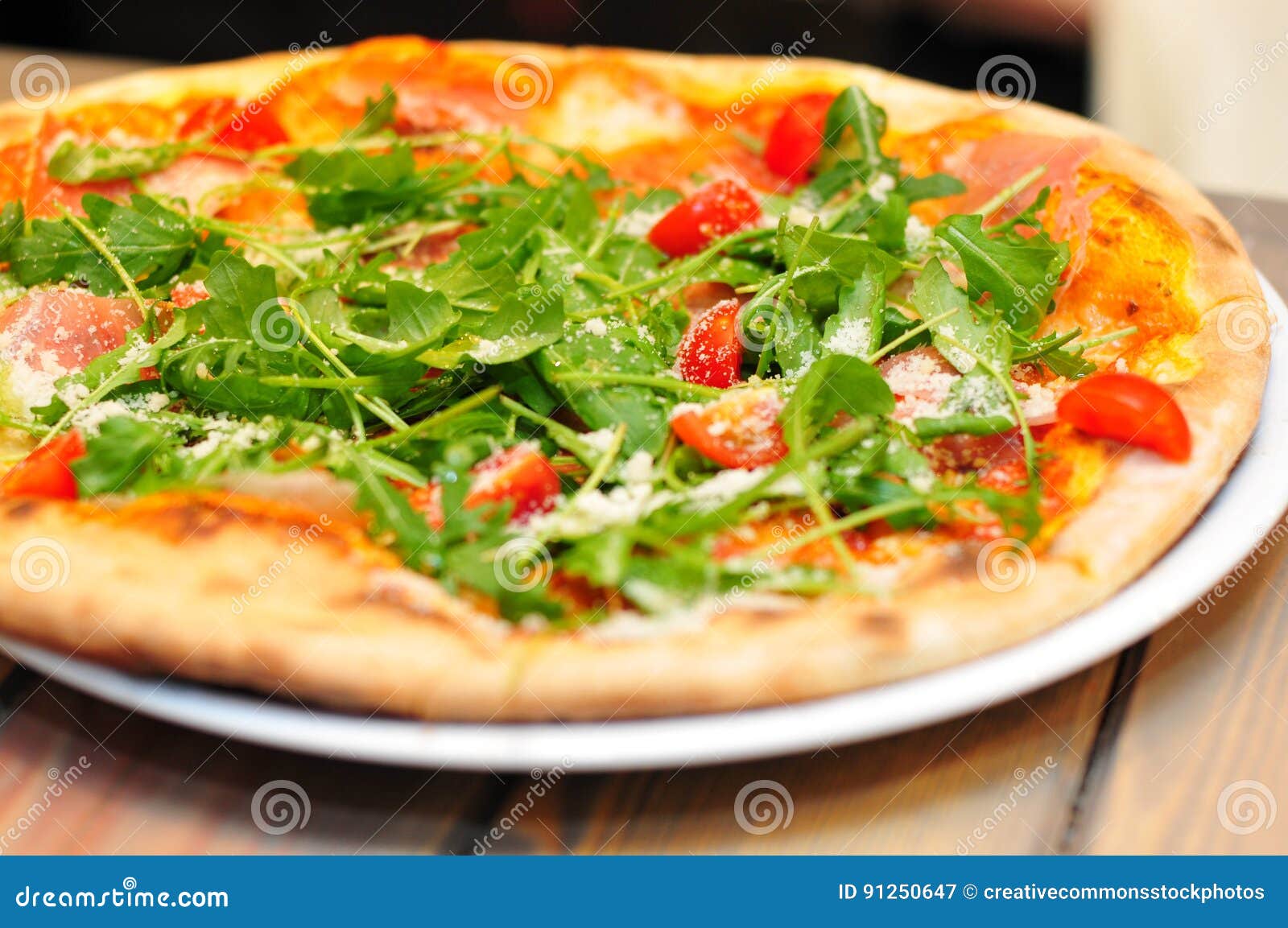 Pizza With Rocket On Top Picture. Image: 91250647