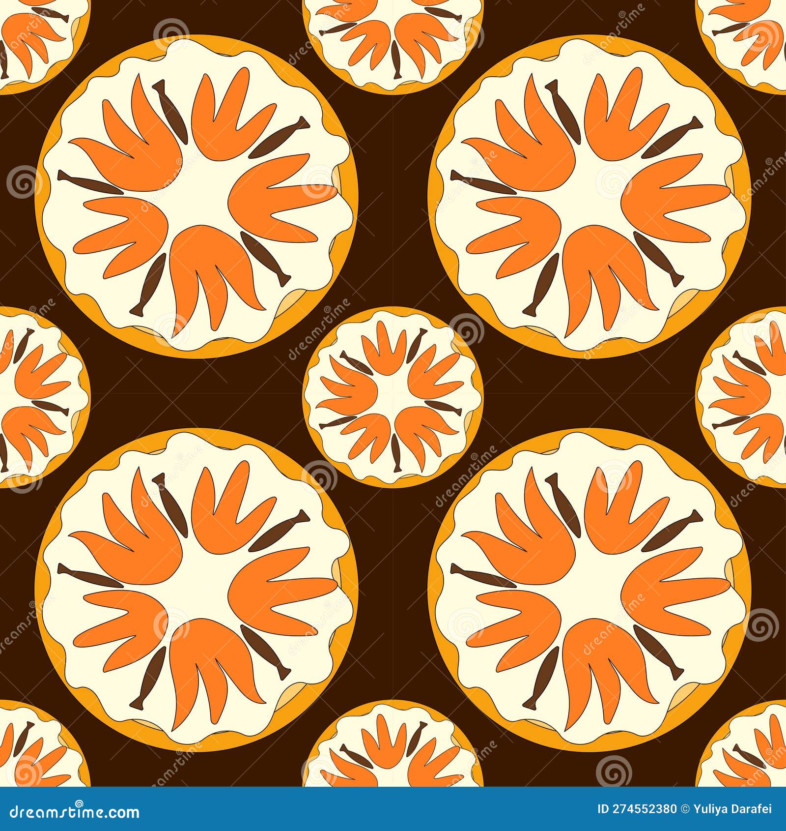 Pizza pattern stock vector. Illustration of tasty, pizza - 274552380