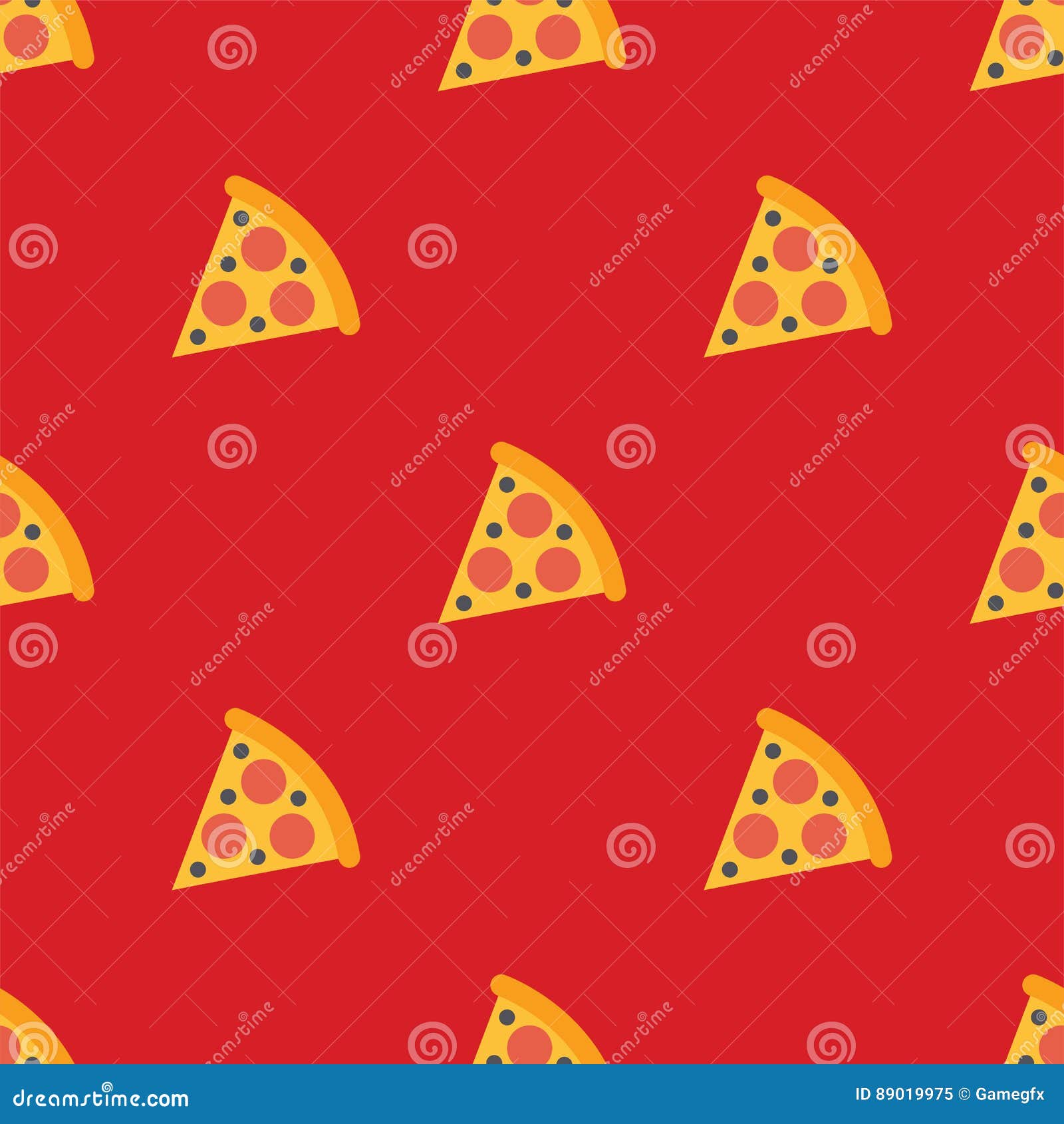 Pizza Seamless Texture. Seamless Background. Vector Illustration ...