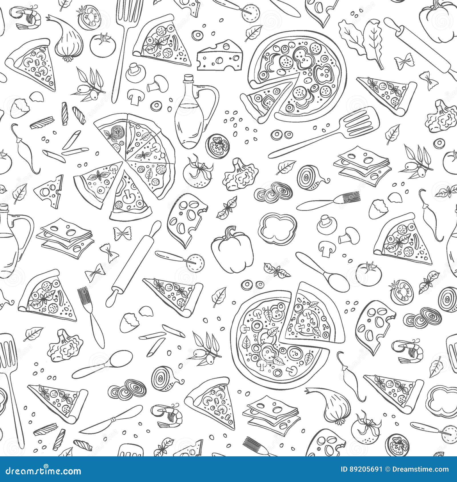 Pizza Seamless Pattern. Vector Pizza Pattern. Stock Image ... Pizza Seamless Pattern. Vector Pizza Pattern. Stock Image ...