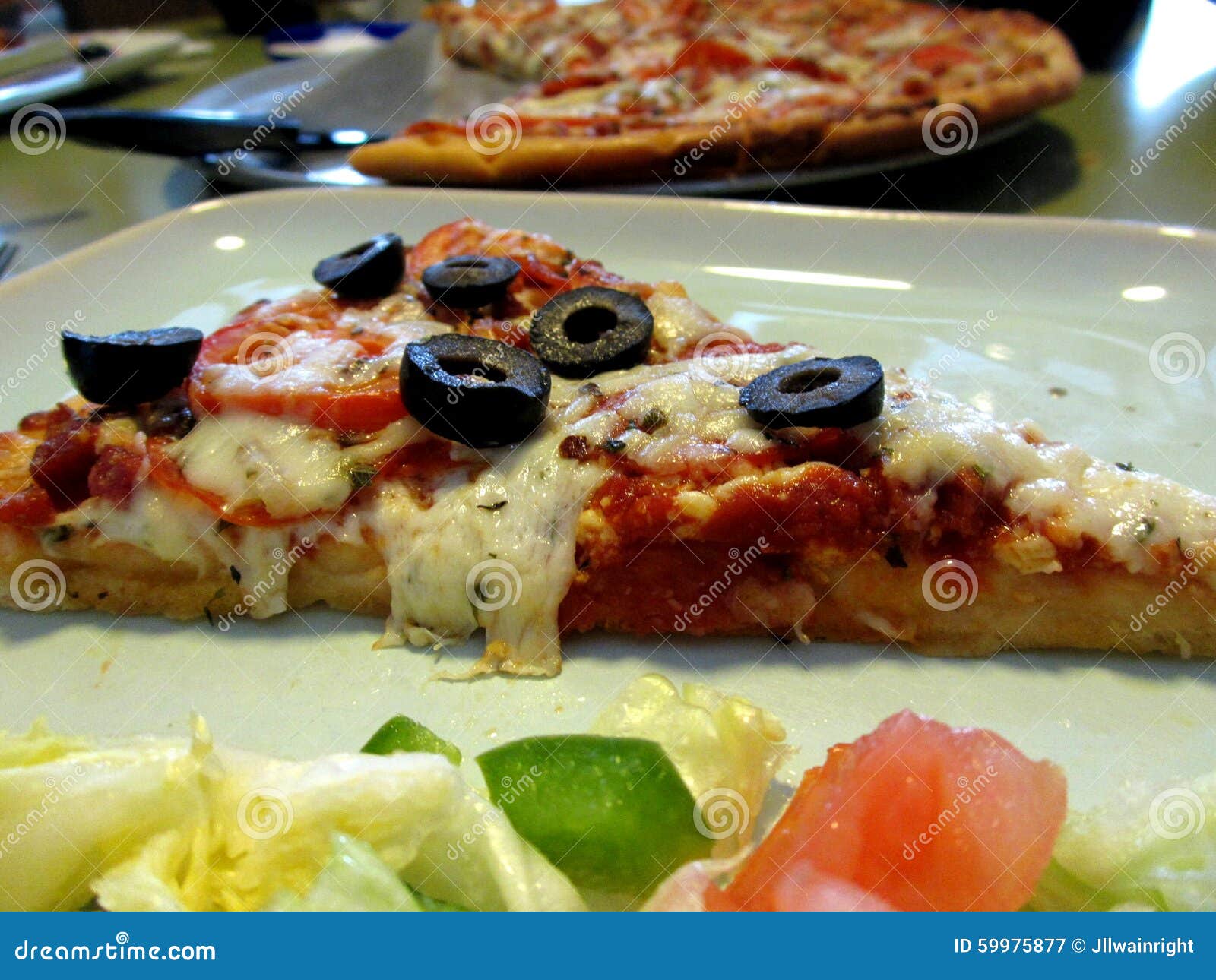 Pizza is served stock image. Image of dinner, meal, food - 59975877