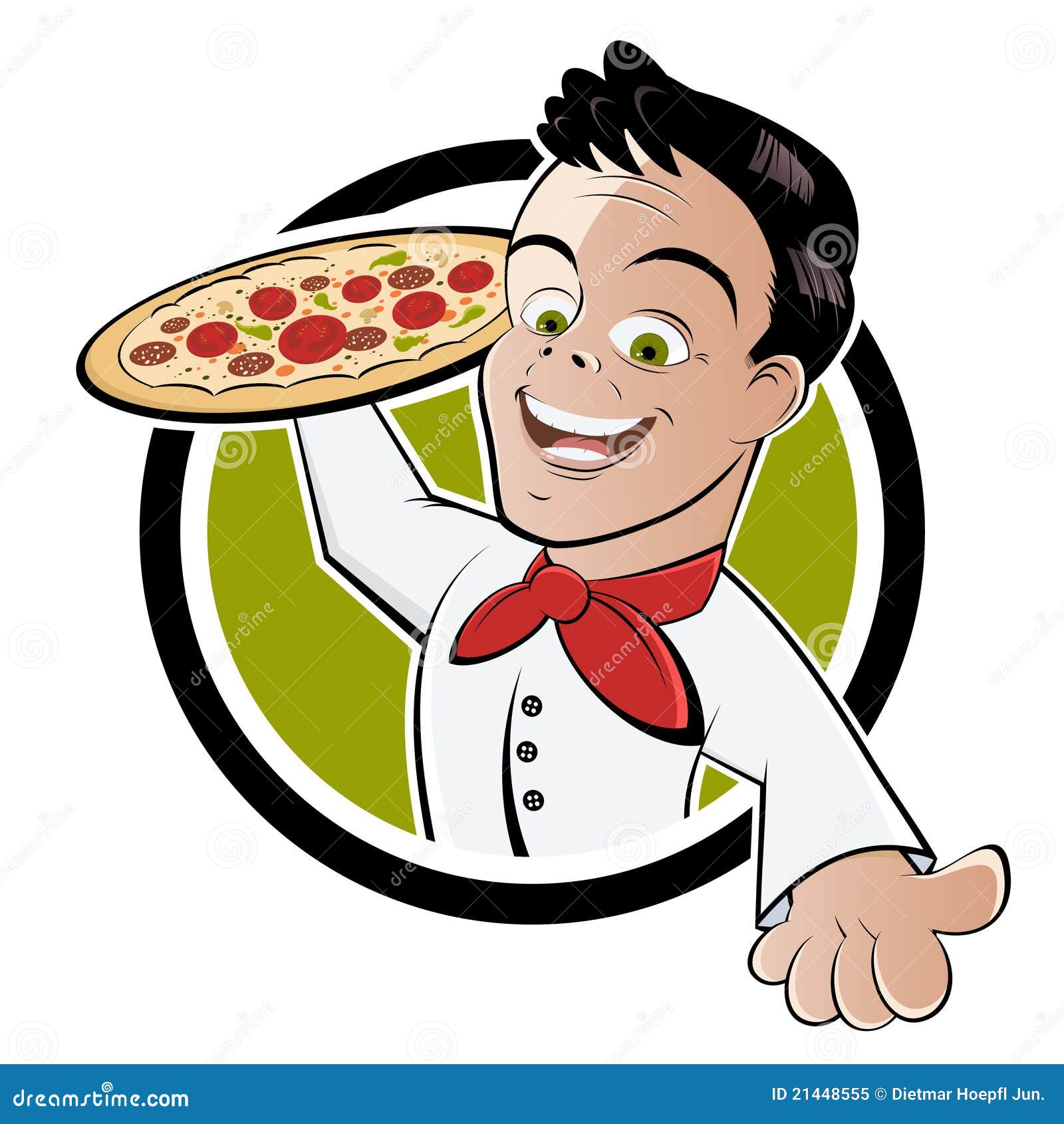 Pizza server stock vector. Illustration of isolated, pizza - 21448555