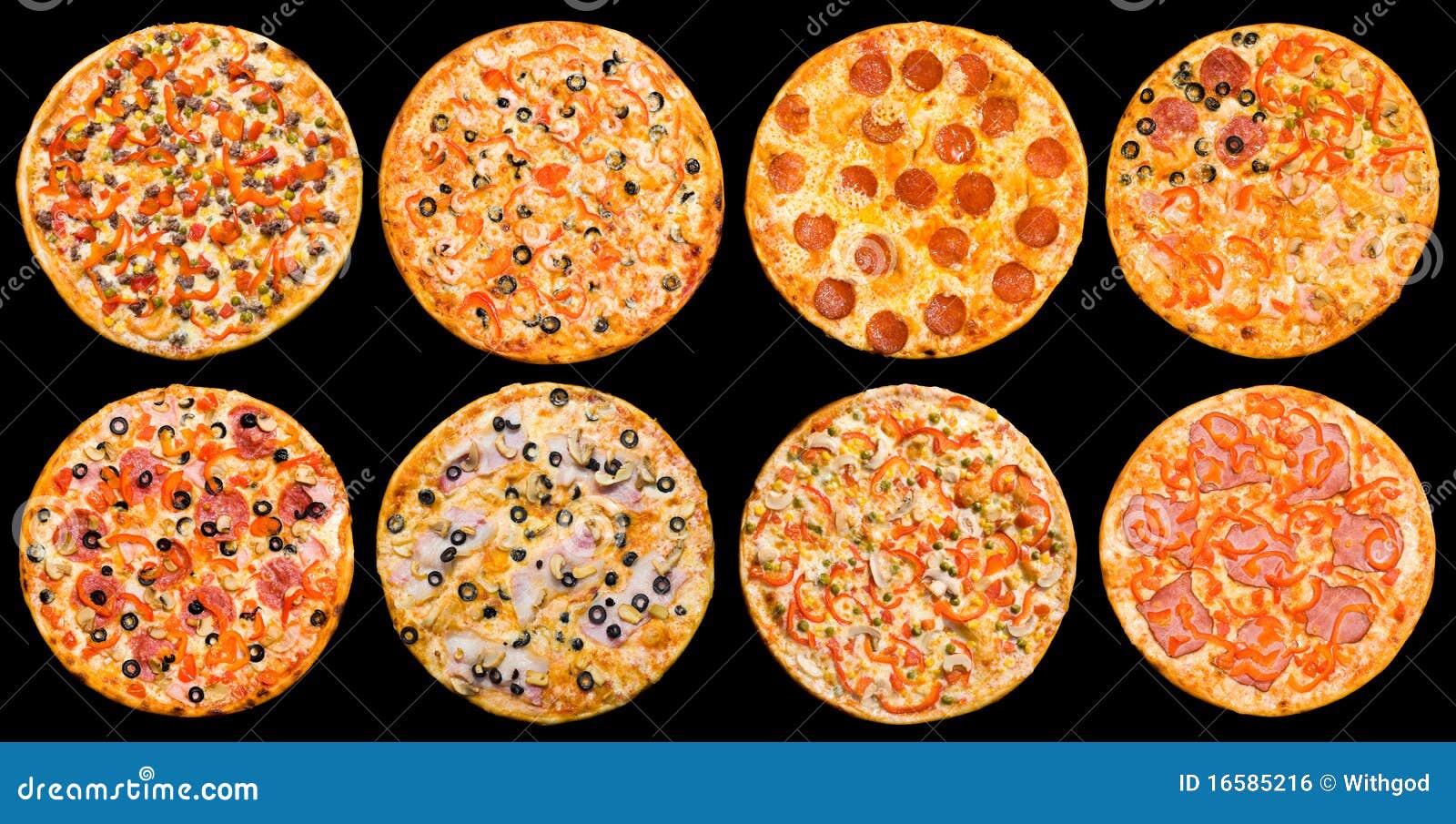 Pizza set stock photo. Image of tasty, delicious, slice - 16585216