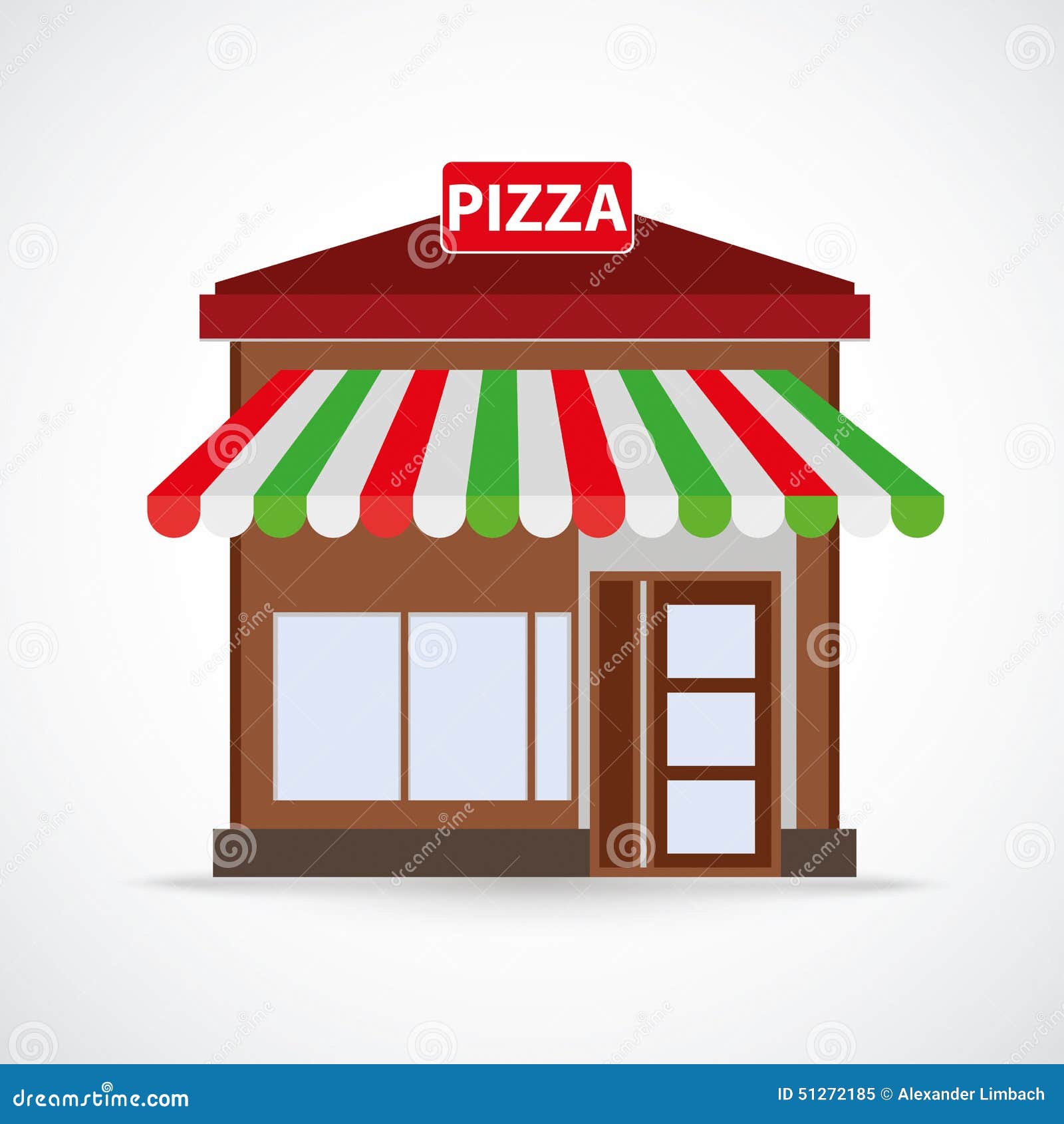 Pizza Shop stock vector. Illustration of colorful, sale - 51272185