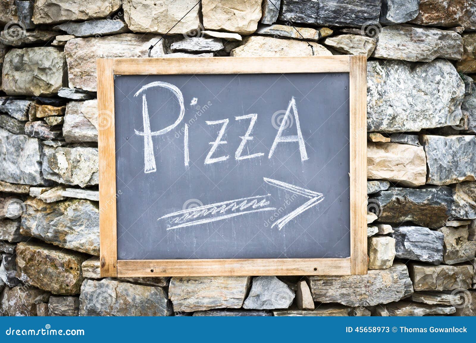 Pizza sign stock image. Image of chalkboard, restaurant - 45658973