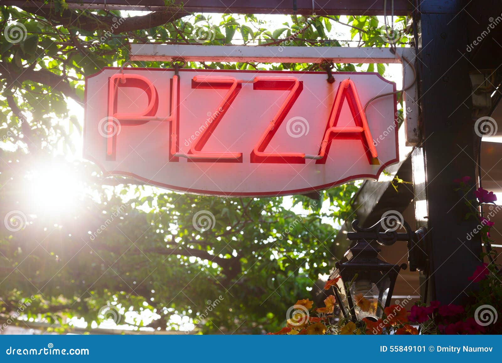 Pizza sign stock image. Image of glowing, service, lamp - 55849101