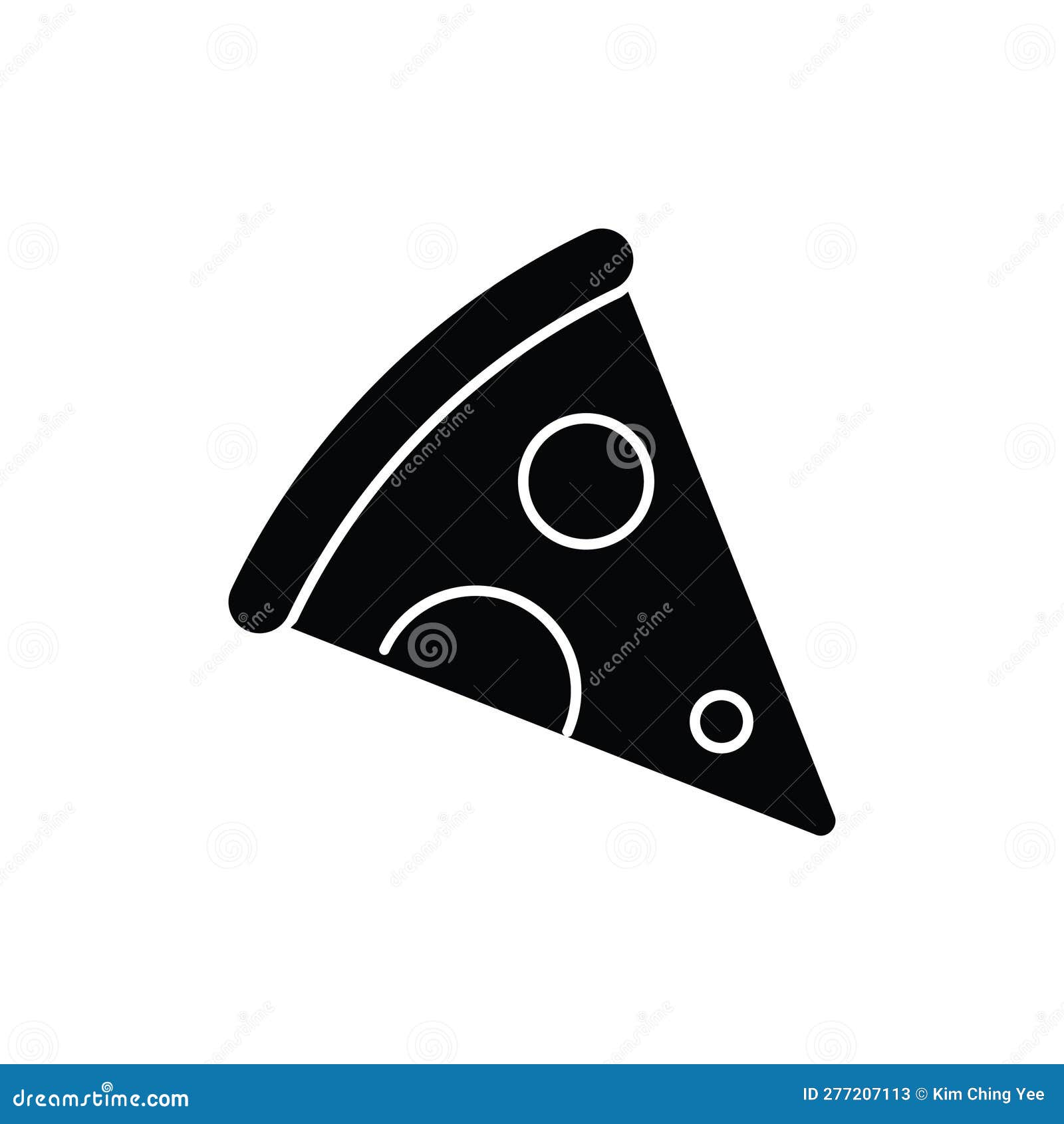 Pizza silhouette icon stock vector. Illustration of italy - 277207113