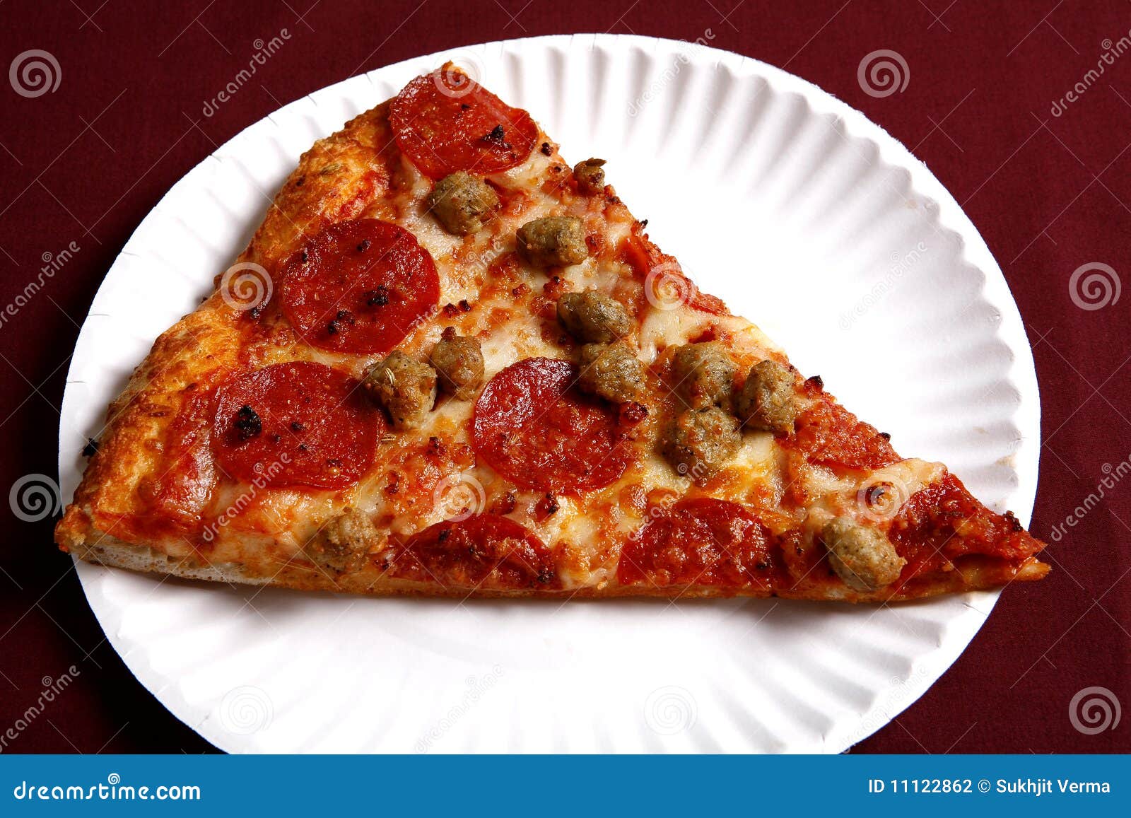 Pizza slice stock photo. Image of pepperoni, slice, ingredients - 11122862