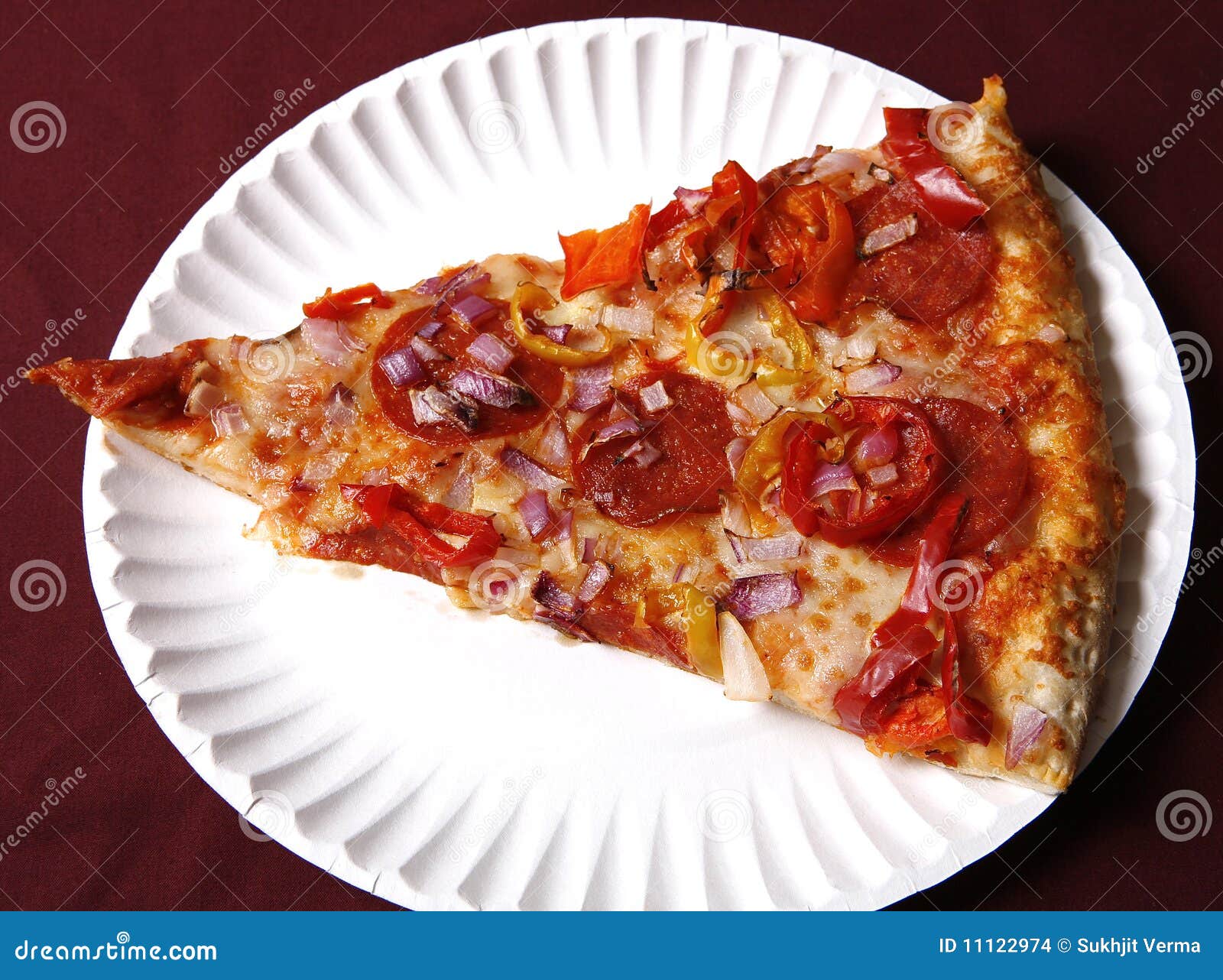 Pizza slice stock photo. Image of closeup, dinner, spicy - 11122974