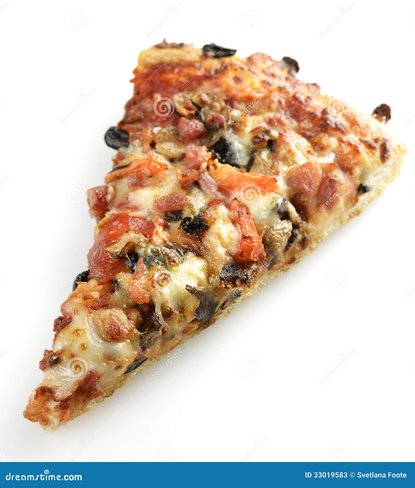 Pizza Slice stock image. Image of olive, melted, toppings - 33019583