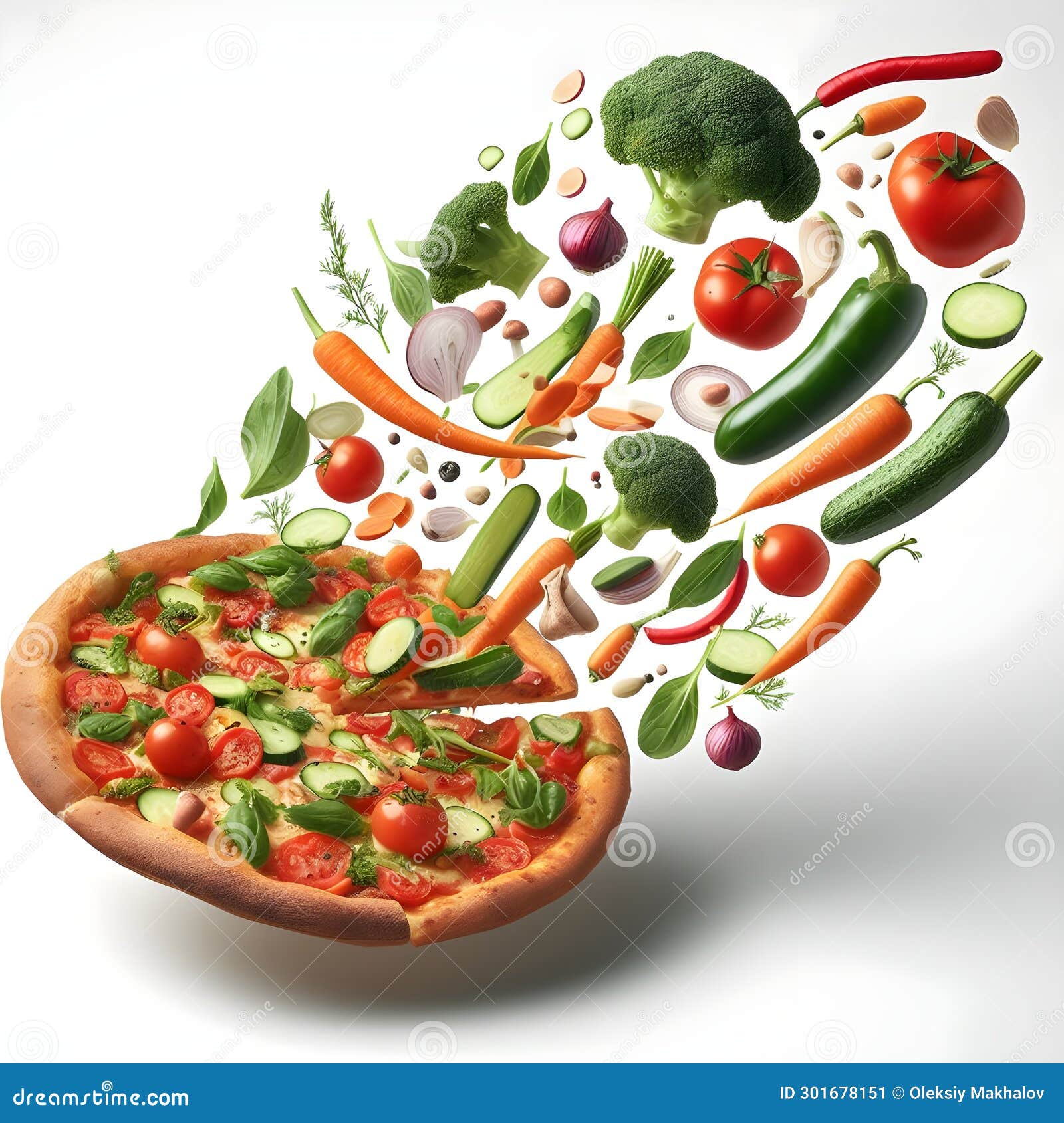 Pizza Slice Delicious on Light Background Stock Illustration ...