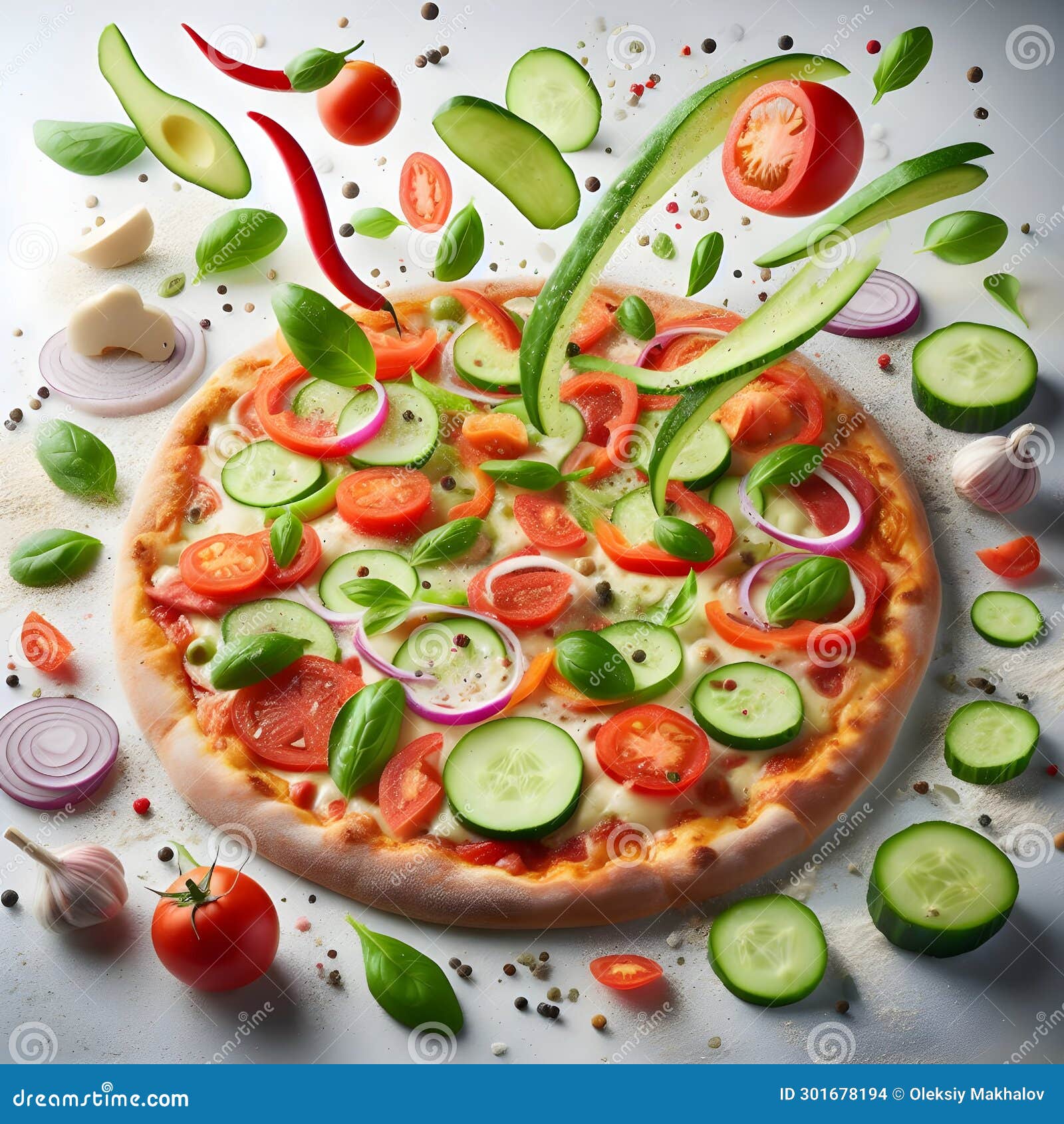 Pizza Slice Delicious on Light Background Stock Illustration ...