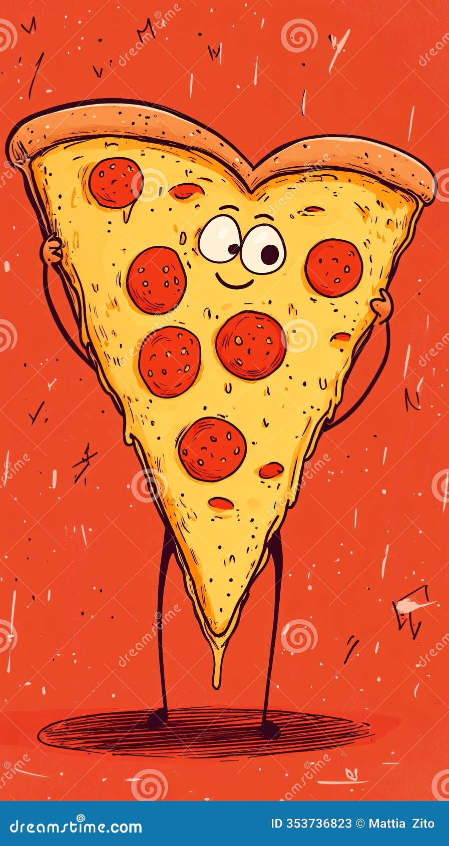 Pizza Slice Hugging with Love Stock Image - Image of hugging, love ...