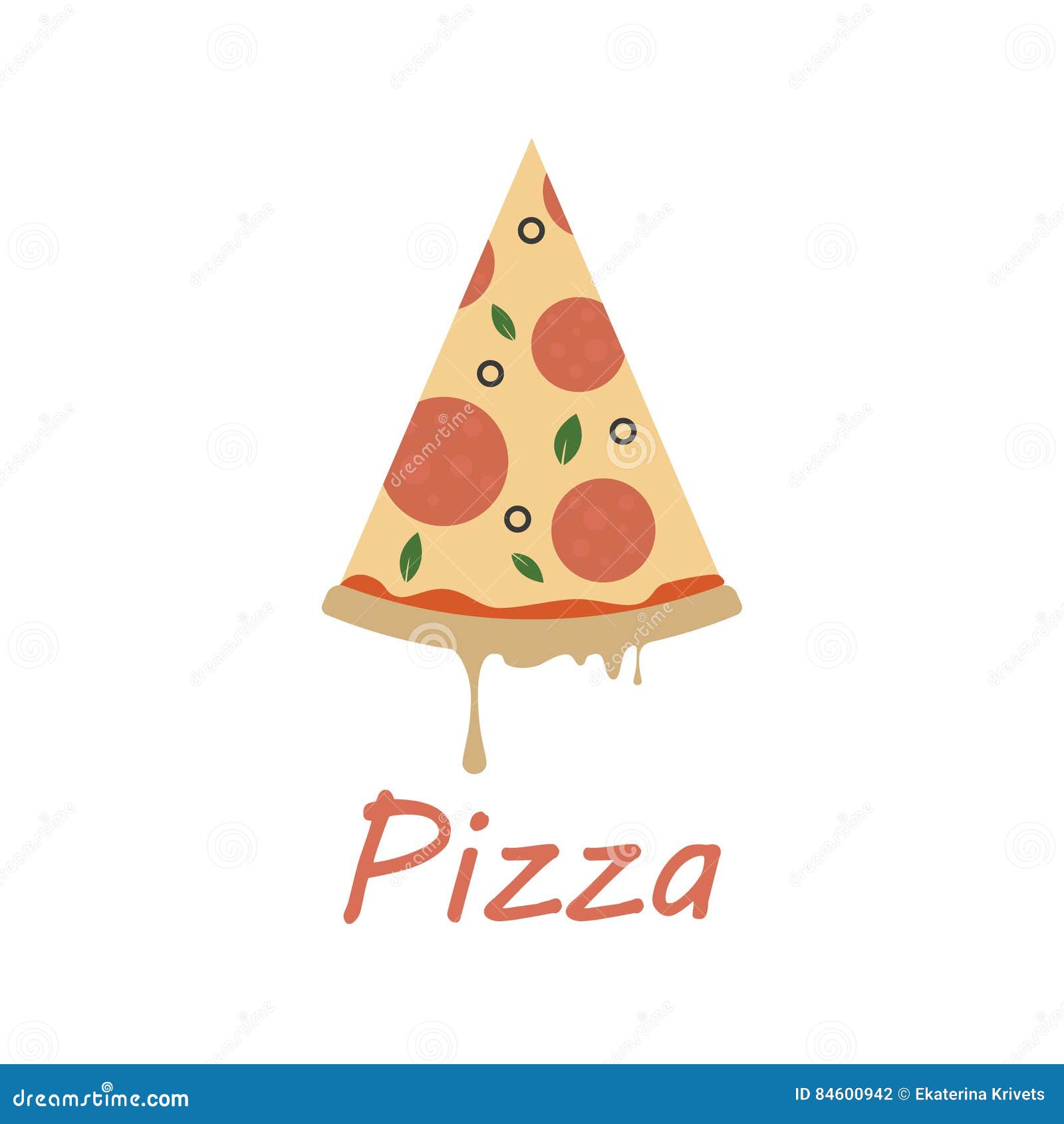 Pizza slice logo stock illustration. Illustration of symbol - 84600942