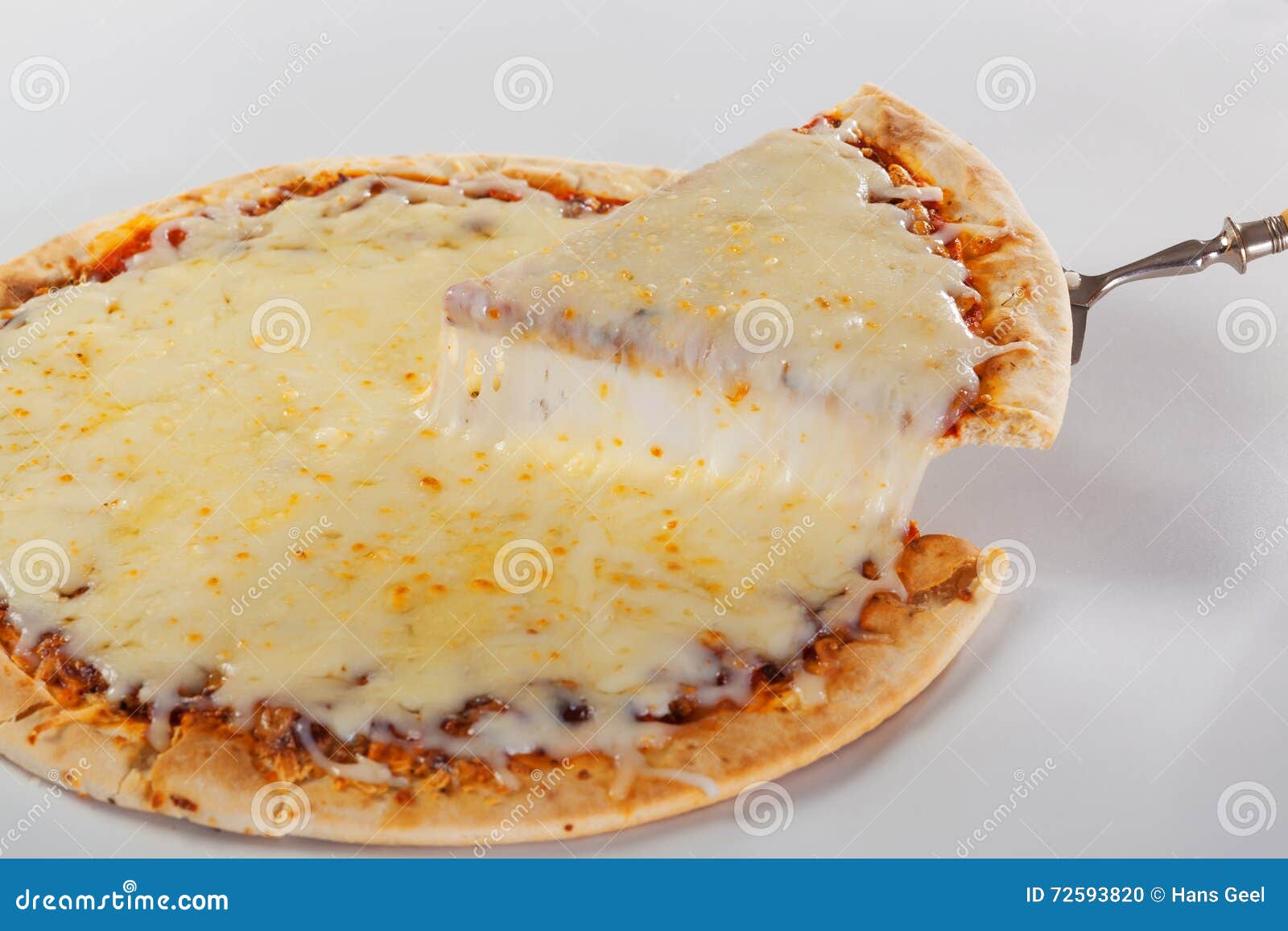 Pizza Slice with Melted Mozzarrella Stock Photo - Image of tasty, pizza ...