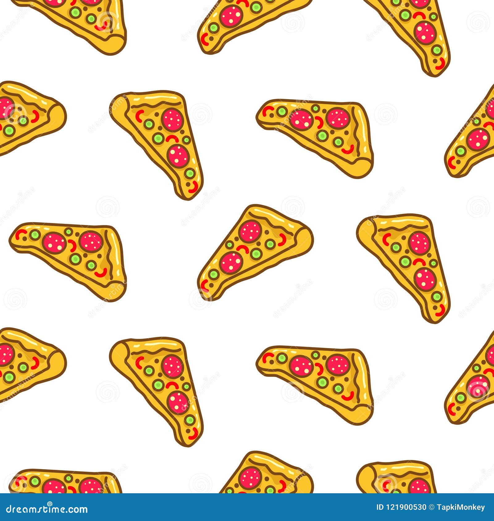Pizza Slice Seamless Pattern Cartoon Vector. Stock Vector ... Pizza Slice Seamless Pattern Cartoon Vector. Stock Vector ...