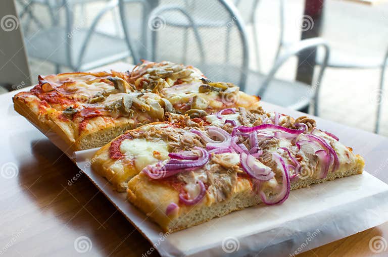 Square cut pizza stock image. Image of slice, bread, cooking - 57793467