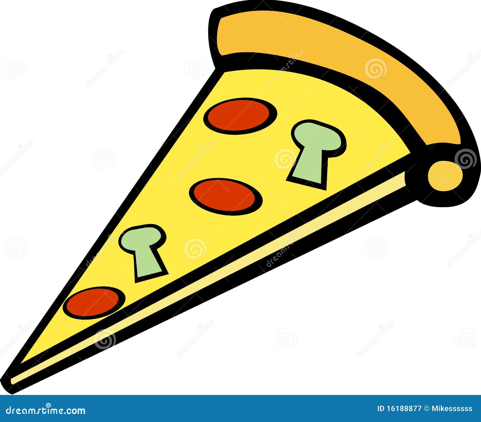Pizza Slice Vector Illustration Stock Vector - Illustration of slice ...