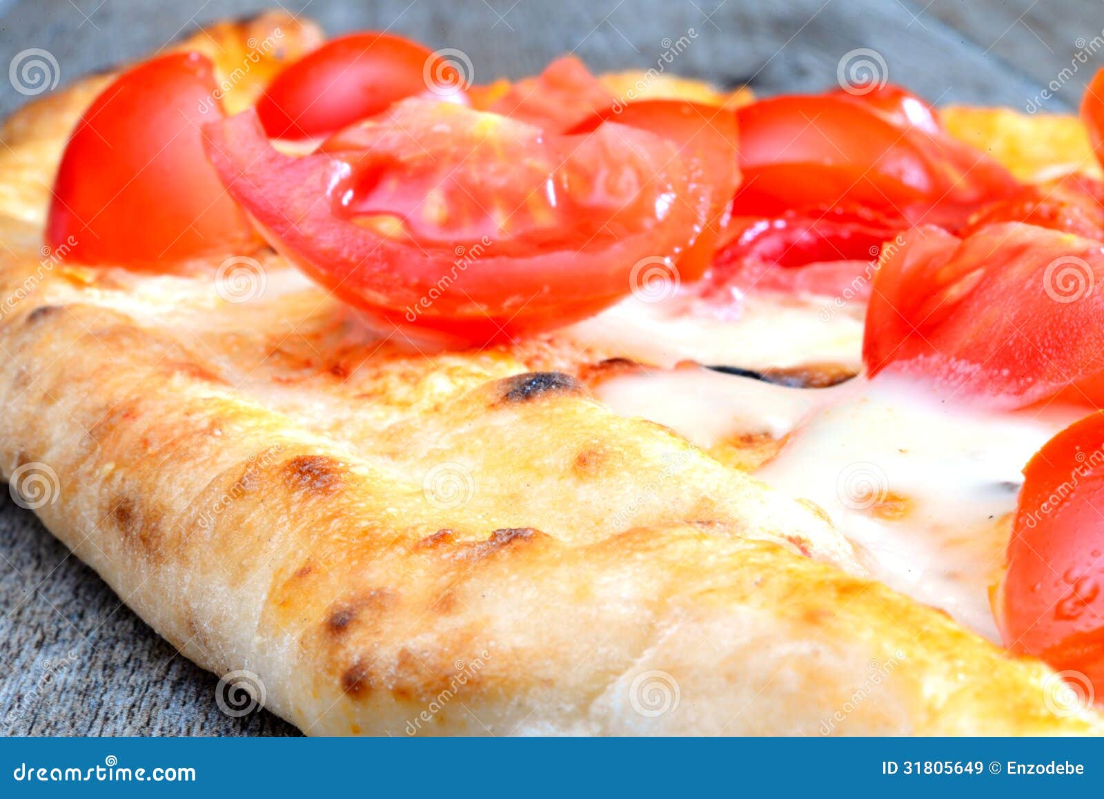 Pizza with sliced tomatoes stock image. Image of authentic - 31805649