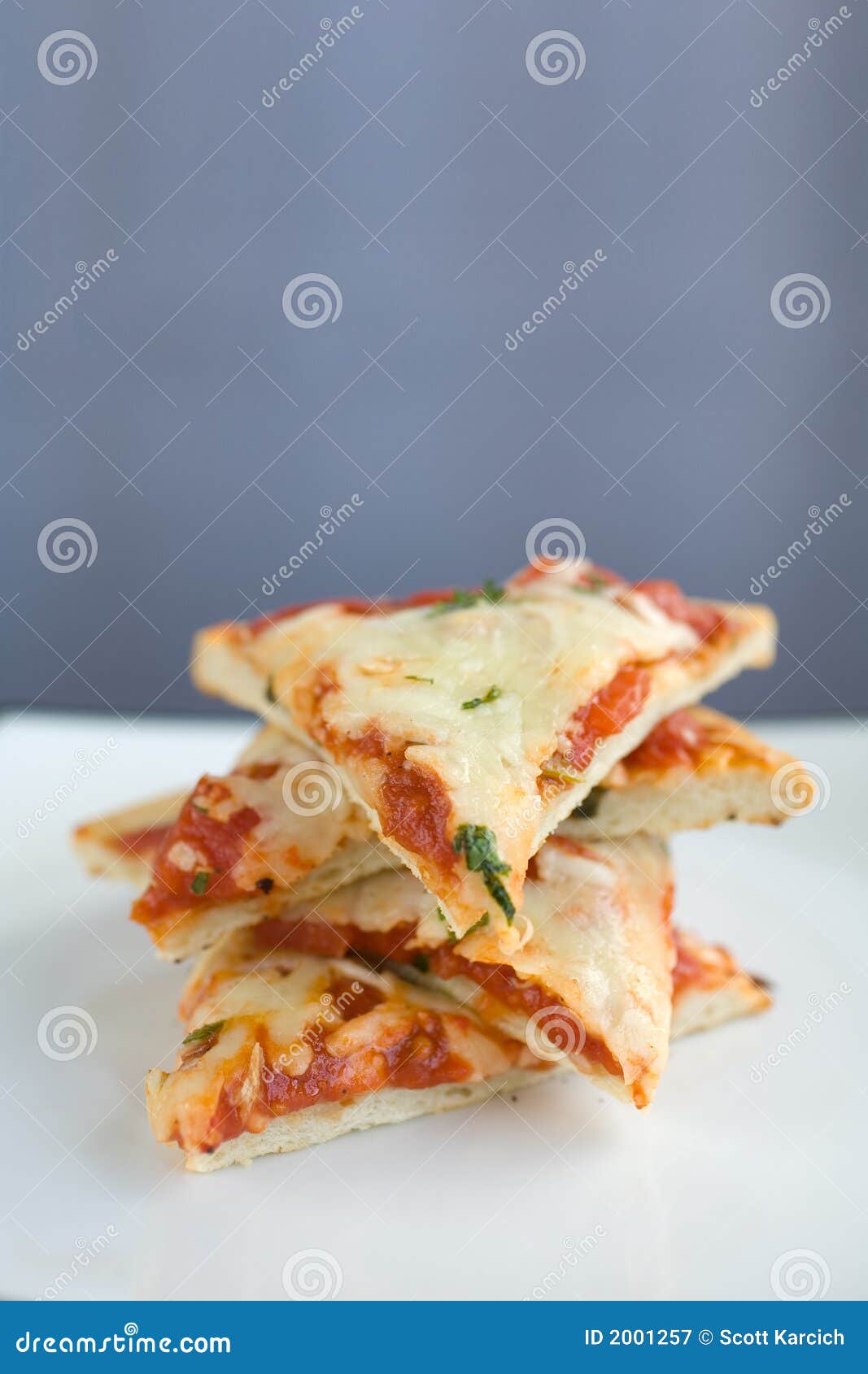 Pizza Slices Stacked on a Plate Stock Image - Image of fastfood ...