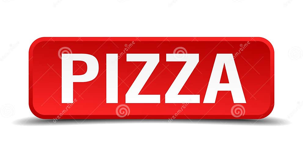 Pizza button stock vector. Illustration of notice, threedimensional ...
