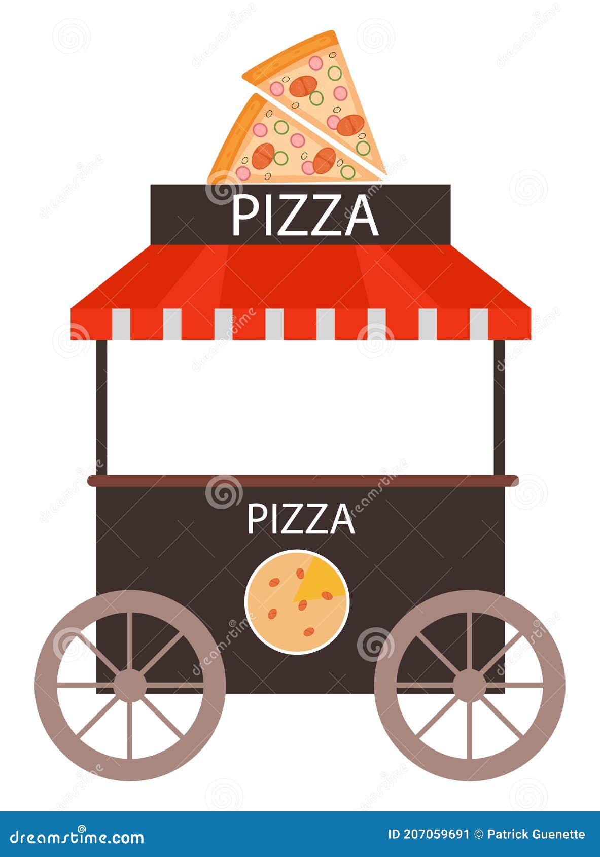 Pizza Stand, Illustration, Vector Stock Vector - Illustration of ...