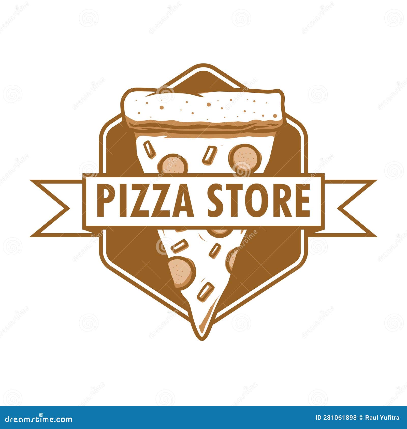 Pizza store logo design stock illustration. Illustration of logo ...
