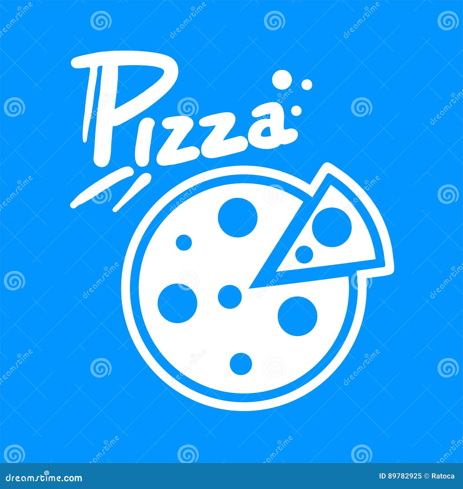 Pizza symbol stock vector. Illustration of cook, simple - 89782925