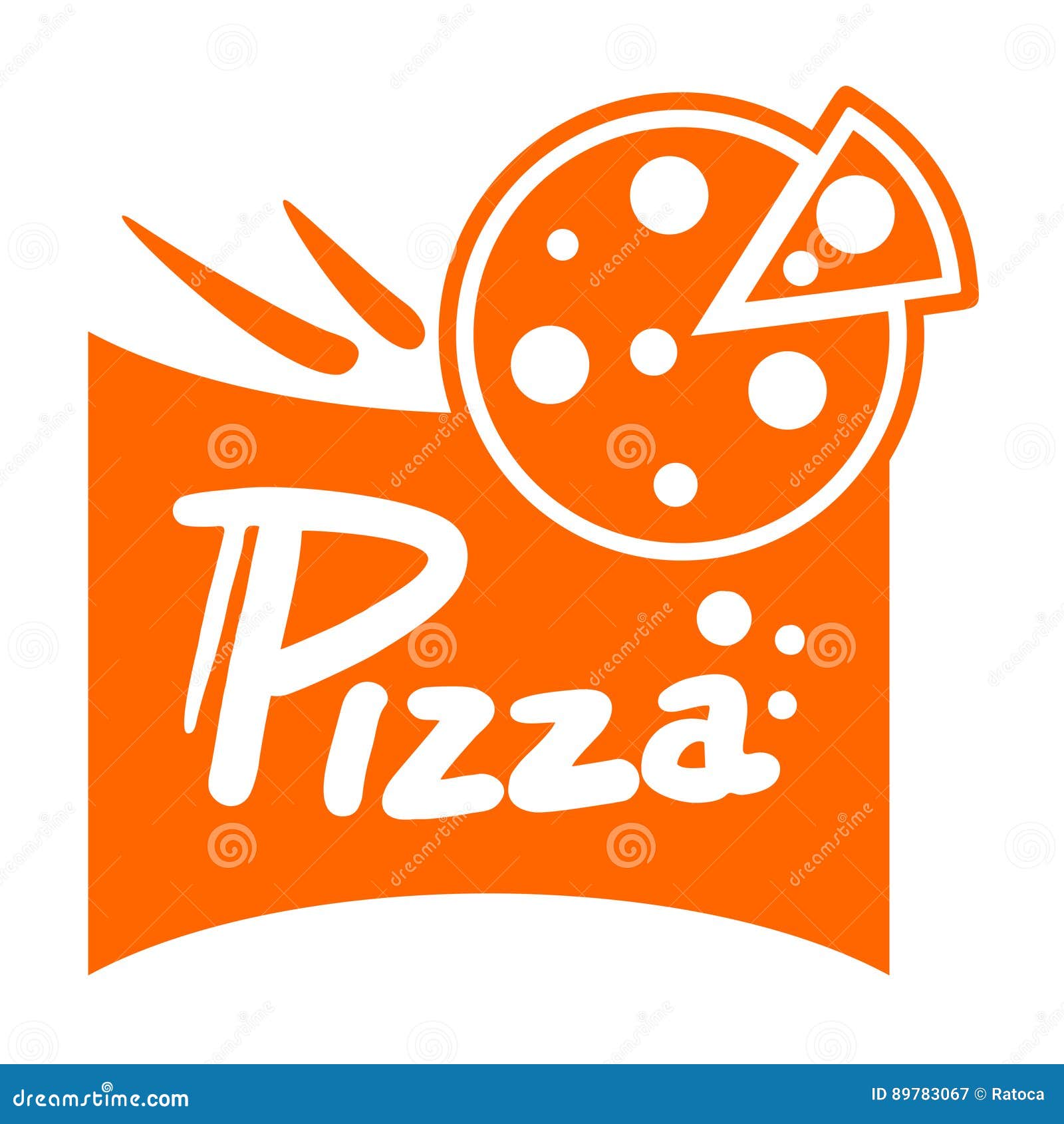 Pizza symbol stock vector. Illustration of dinner, delicious - 89783067