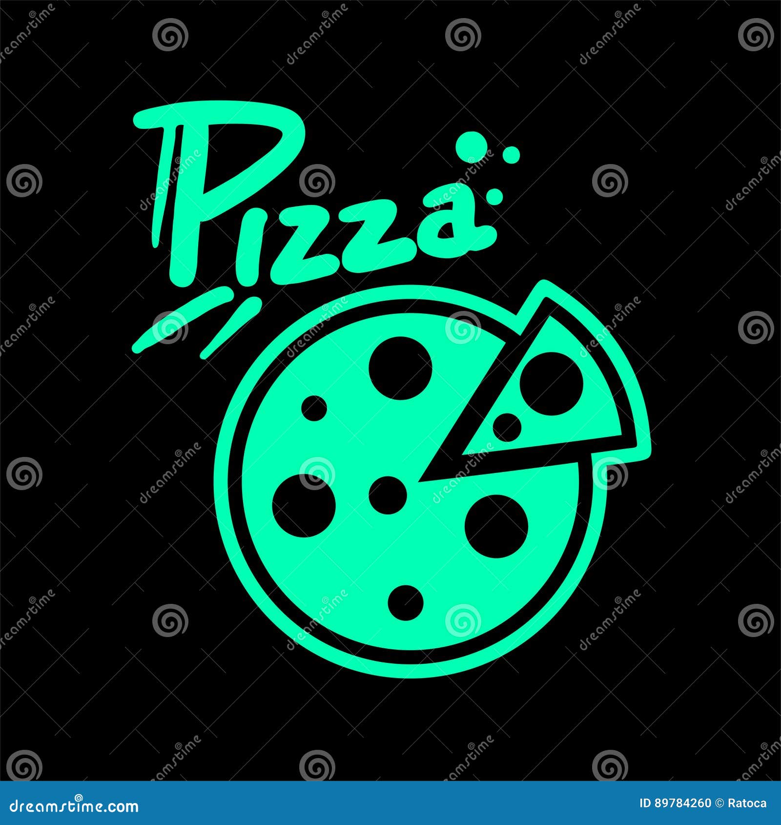 Pizza symbol stock vector. Illustration of cheese, restaurant - 89784260