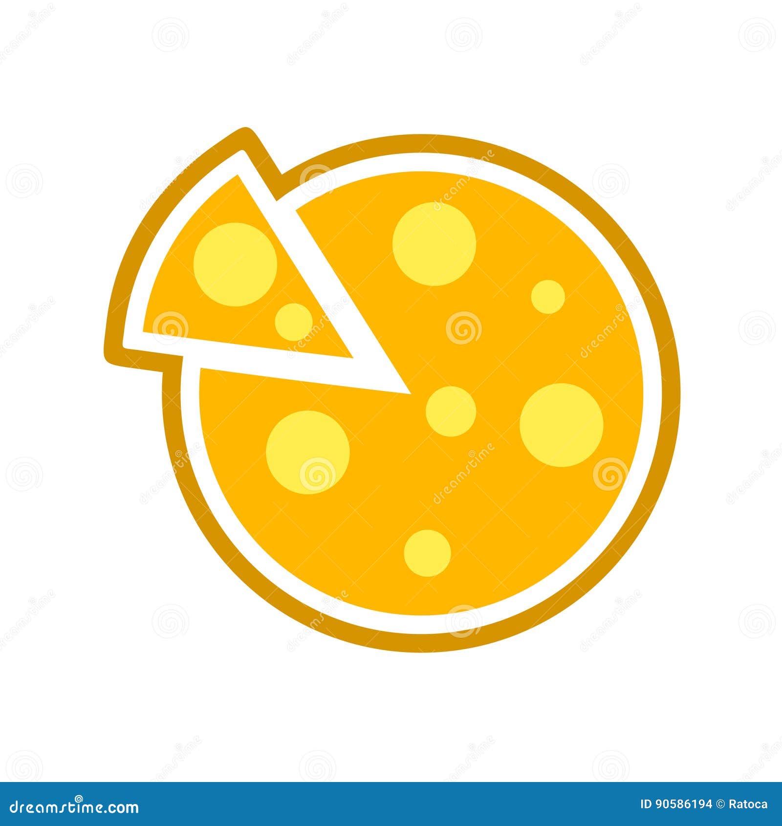 Pizza symbol stock vector. Illustration of simple, cuisine - 90586194