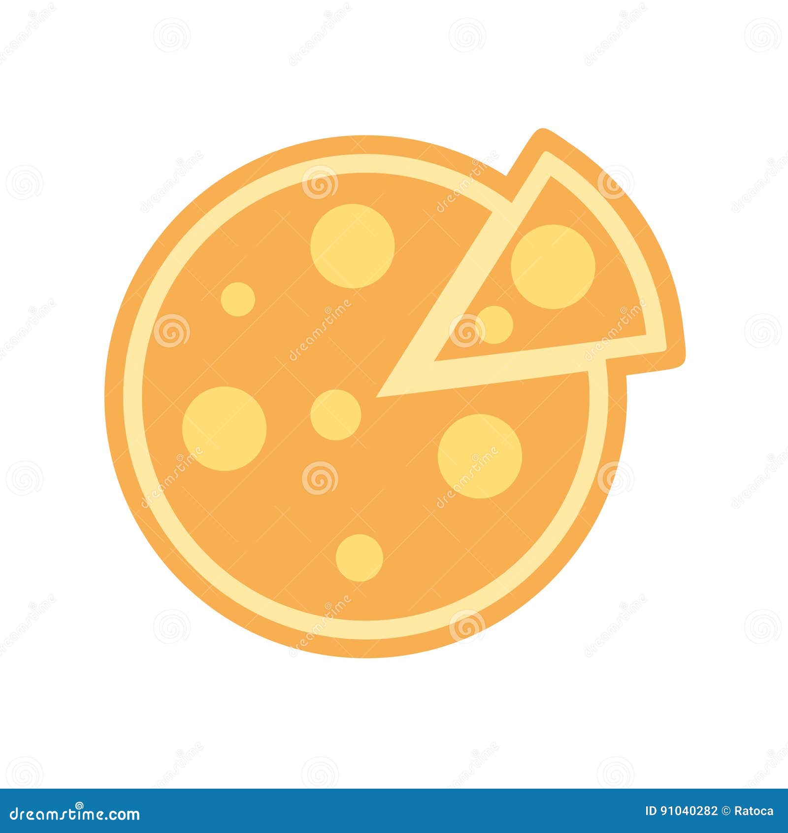 Pizza symbol stock vector. Illustration of dinner, creative - 91040282