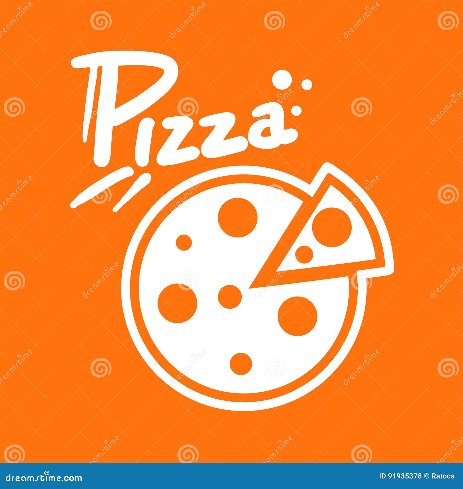 Pizza Symbol. Chalk. Cartoon Vector | CartoonDealer.com #37775219