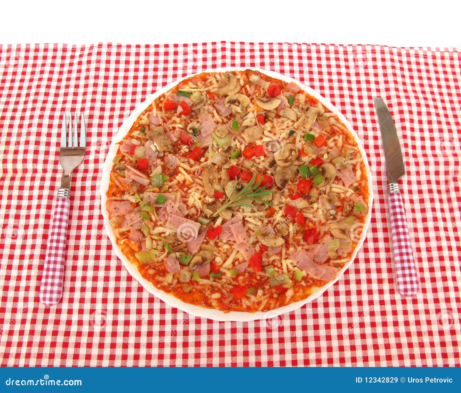 Pizza on table stock image. Image of pizzeria, cheese - 12342829