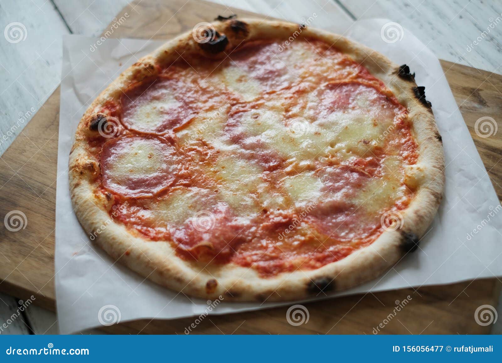 Pizza on the table stock image. Image of table, pizza - 156056477
