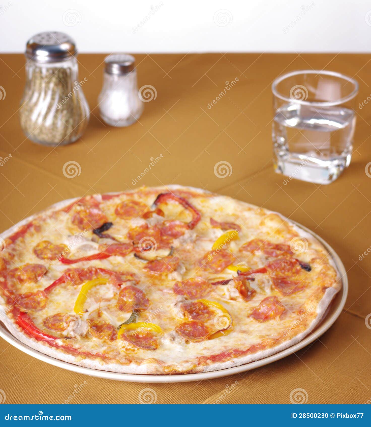 Pizza on Table, Italian Food Stock Photo - Image of italian, colorful ...