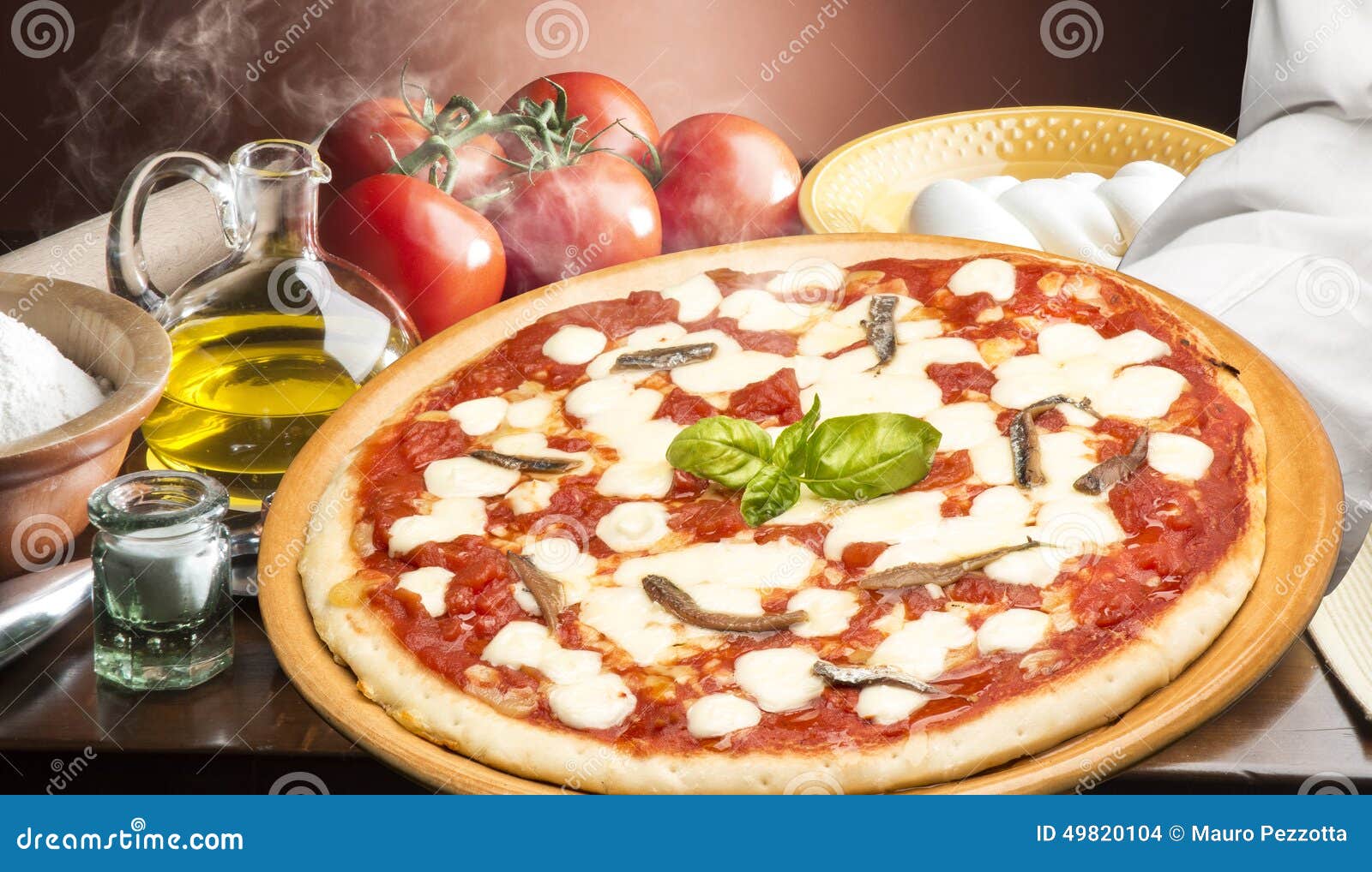 Pizza on the table stock photo. Image of nutritional - 49820104