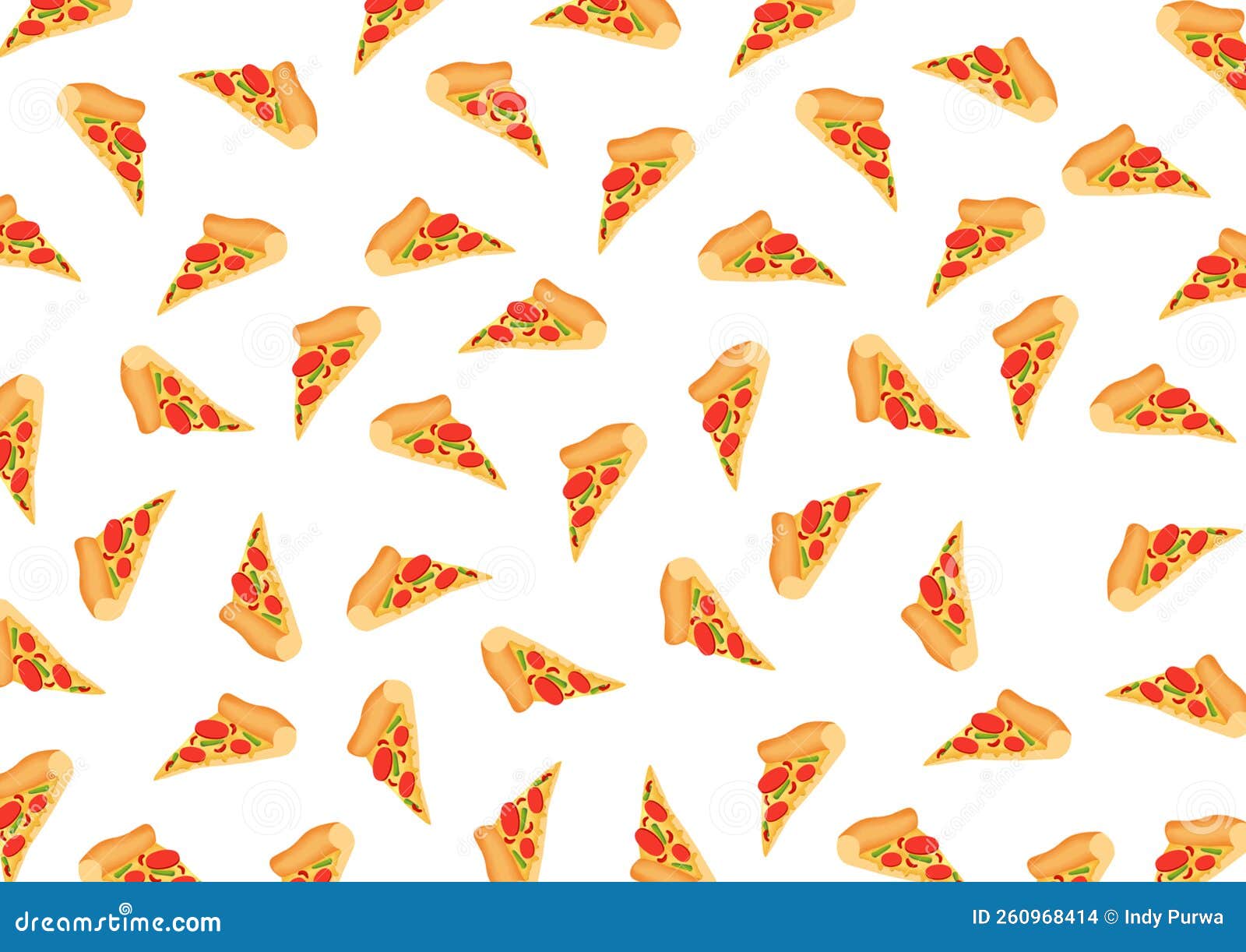 Pizza Theme Pattern Background Stock Illustration - Illustration of ...
