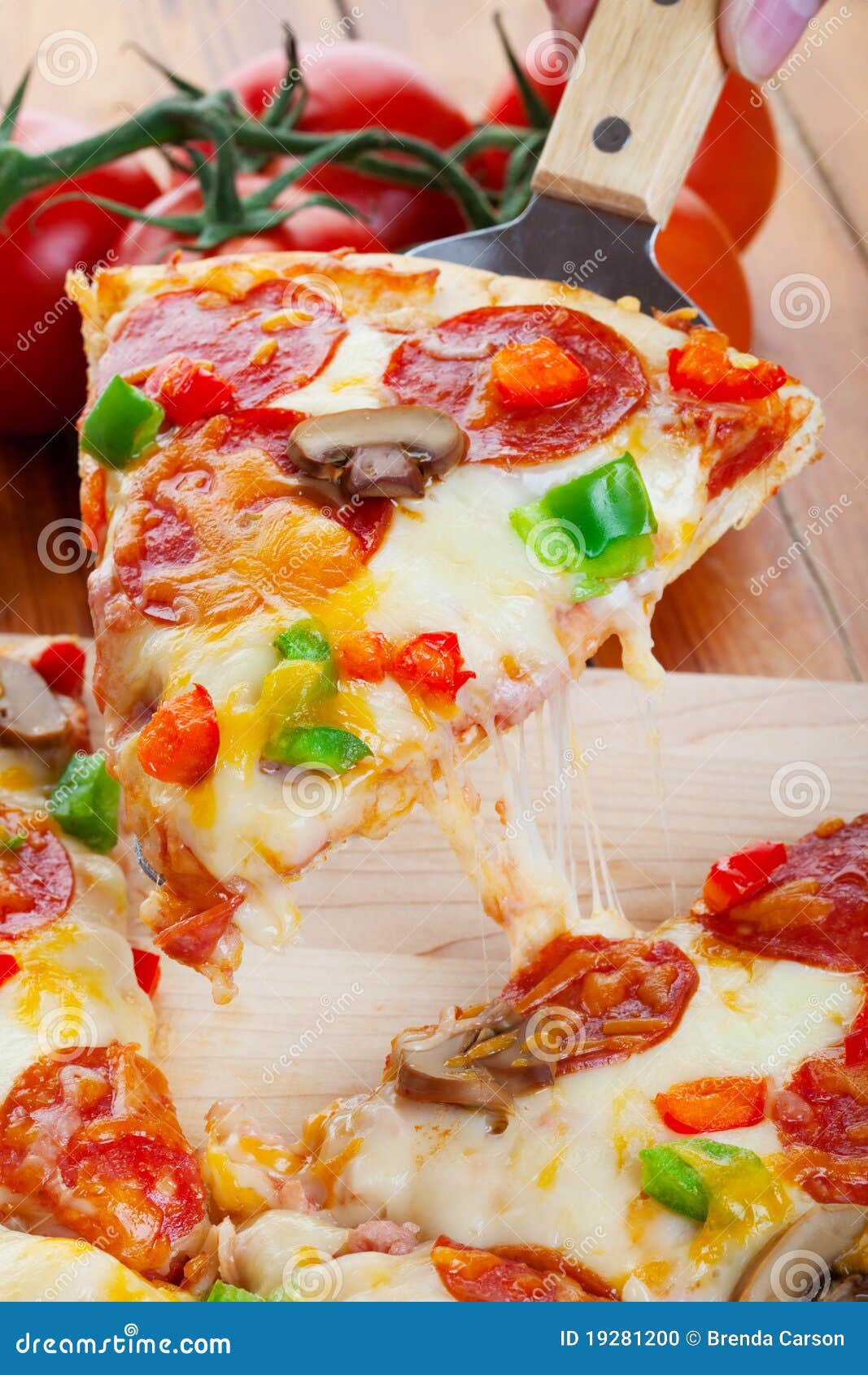 Pizza Time stock photo. Image of green, meal, cheese - 19281200