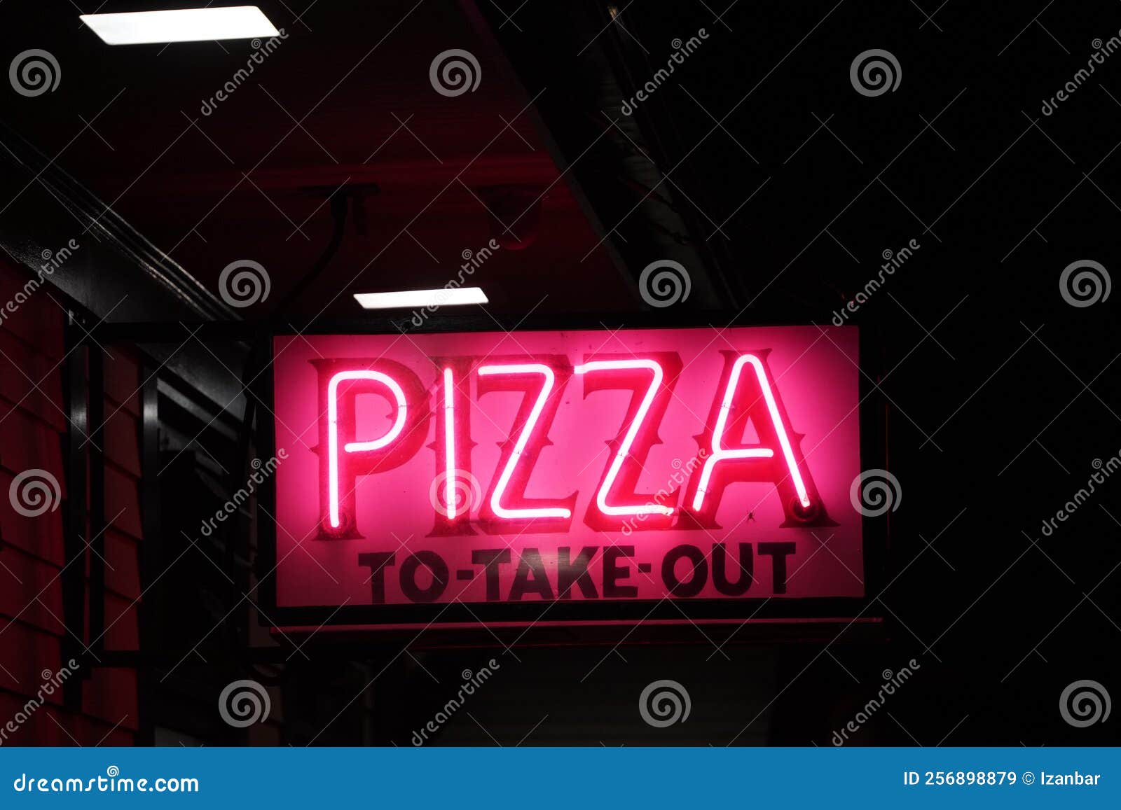 Pizza To Take Out Neon Sign Stock Image - Image of neon, electric ...