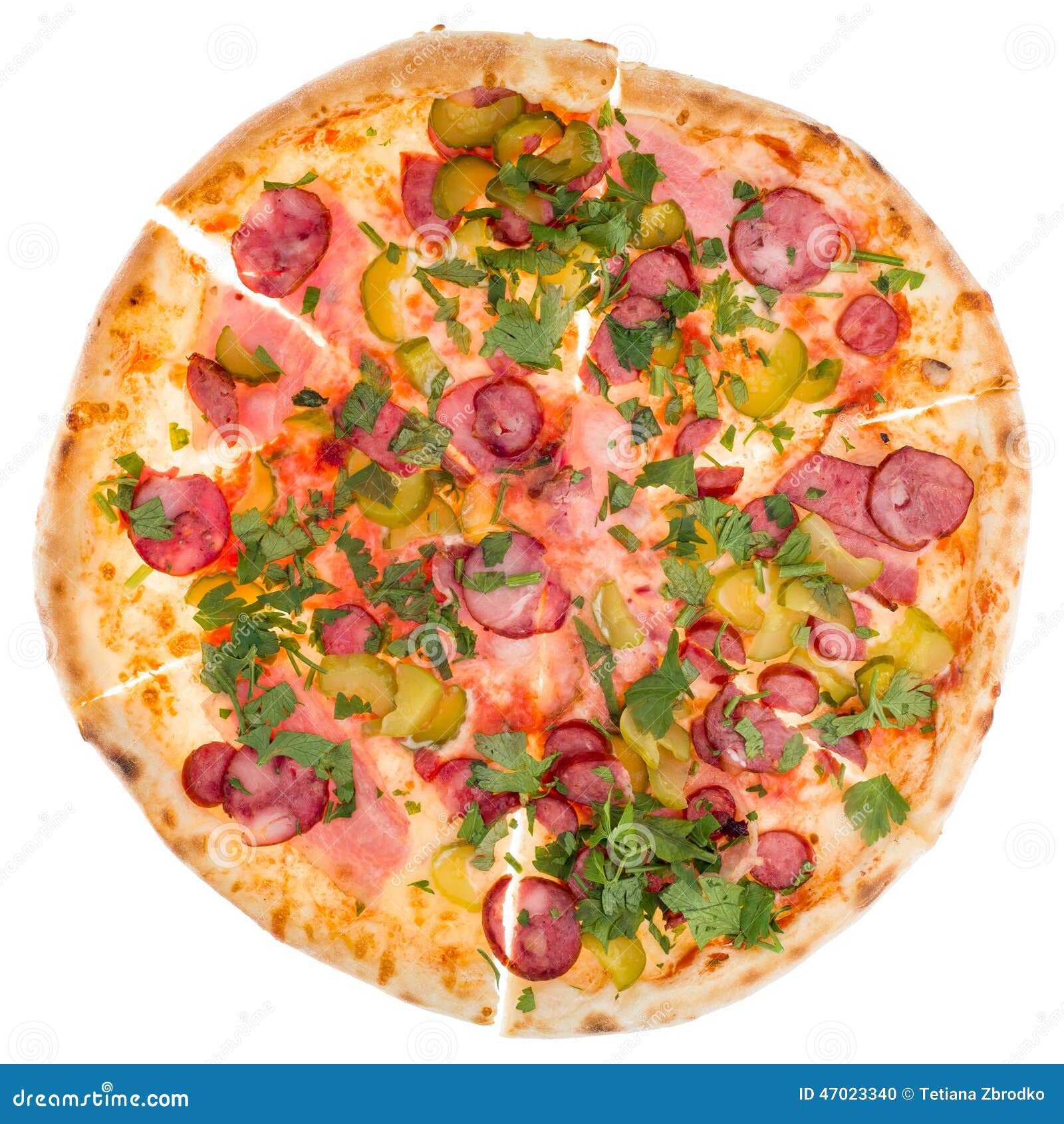 Pizza from top stock photo. Image of refreshment, eating - 47023340