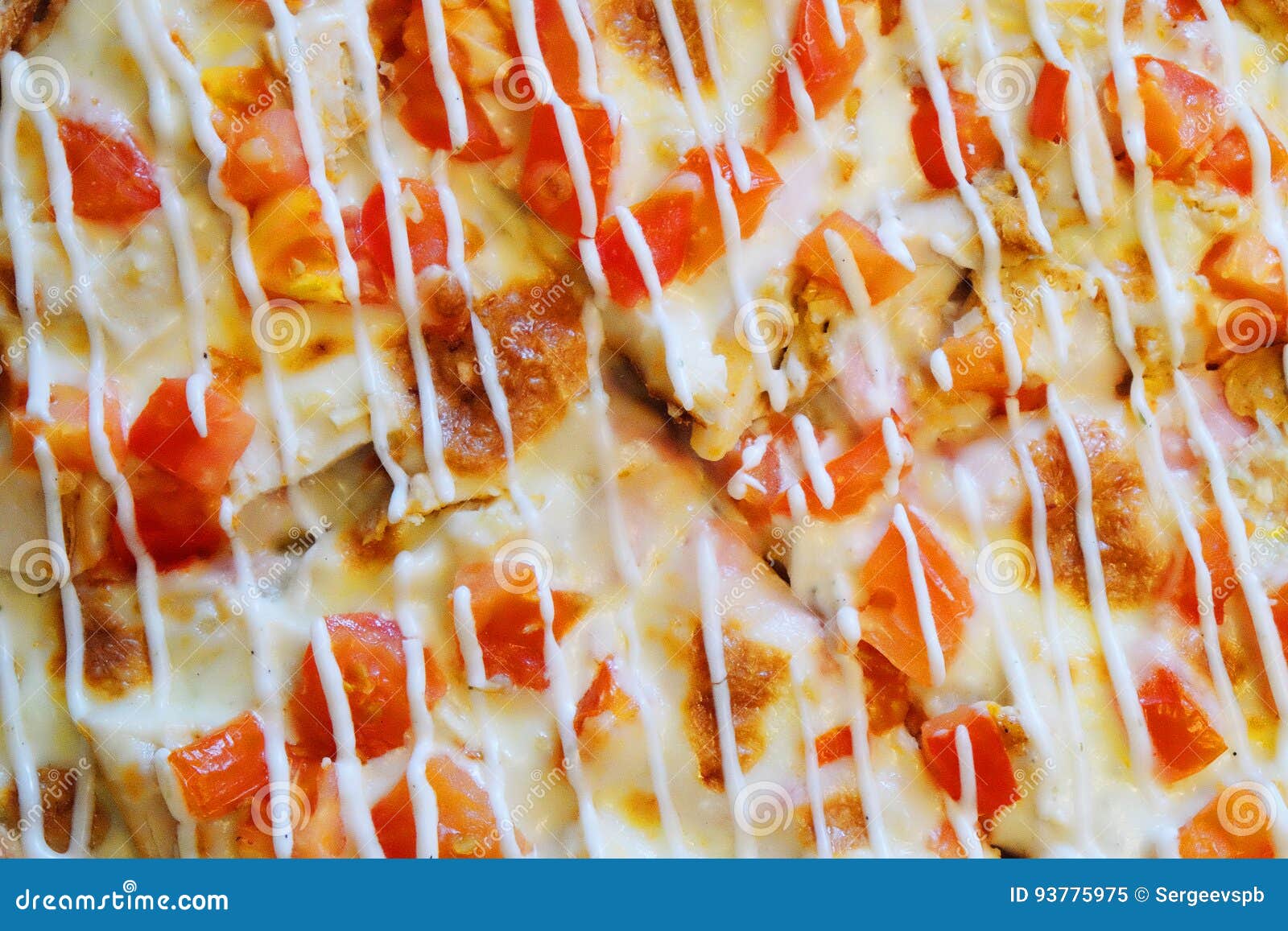 Pizza topping background stock image. Image of meat, delicious - 93775975