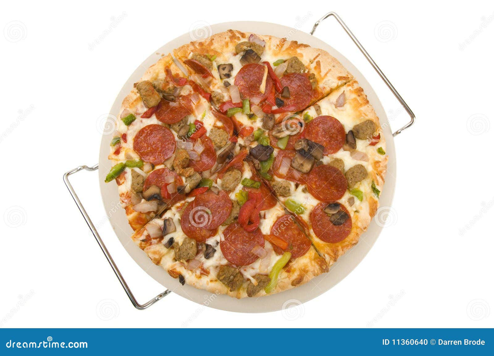 Pizza on a tray stock photo. Image of meat, white, mozzarella - 11360640