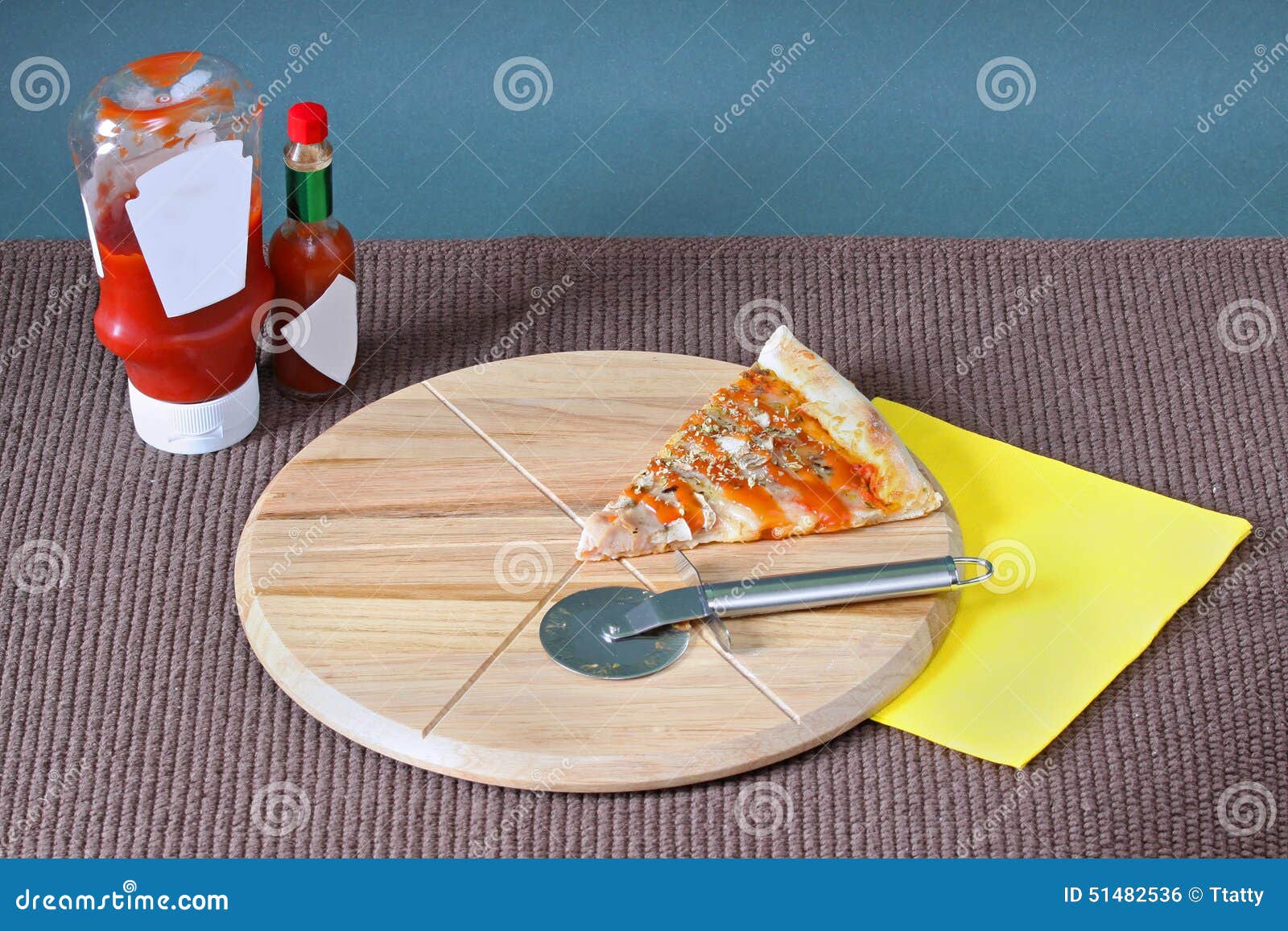 Pizza triangle stock photo. Image of kitchen, decor, wood - 51482536