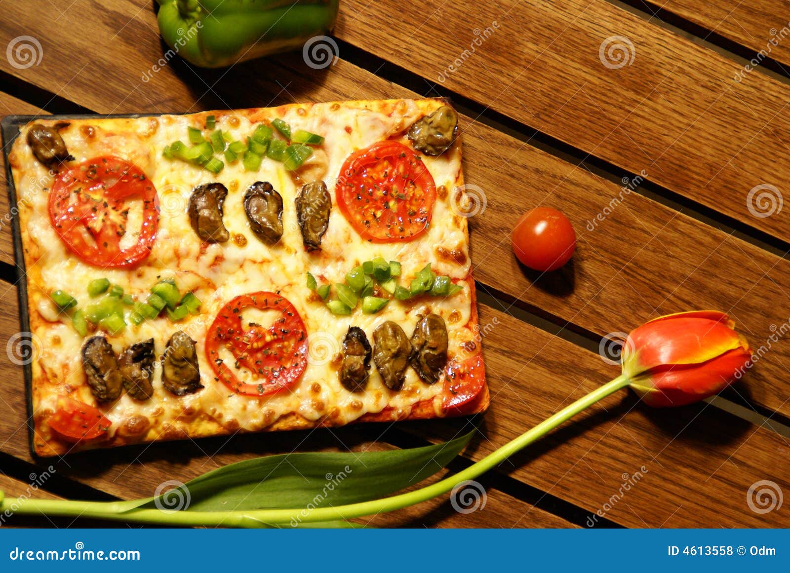 Pizza Tulip stock photo. Image of delicious, oily, food - 4613558
