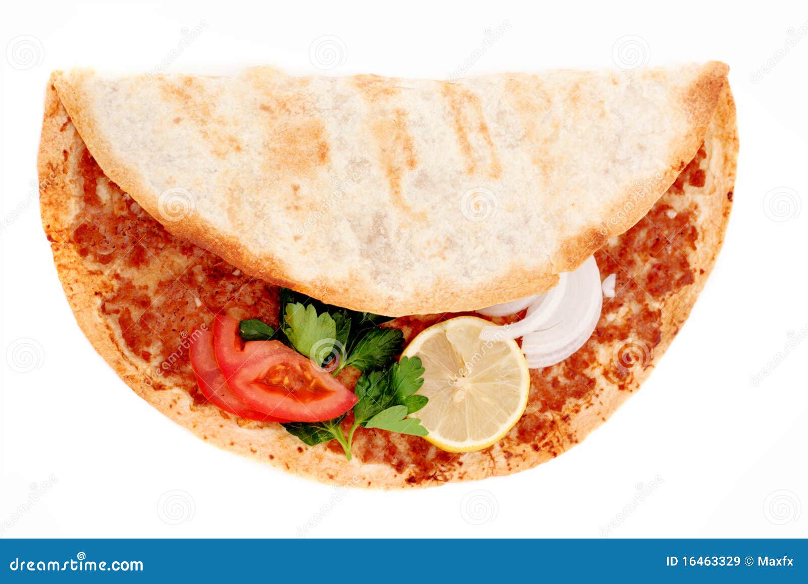 Pizza turca Lahmacun imagen de archivo. Imagen de carne - 16463329